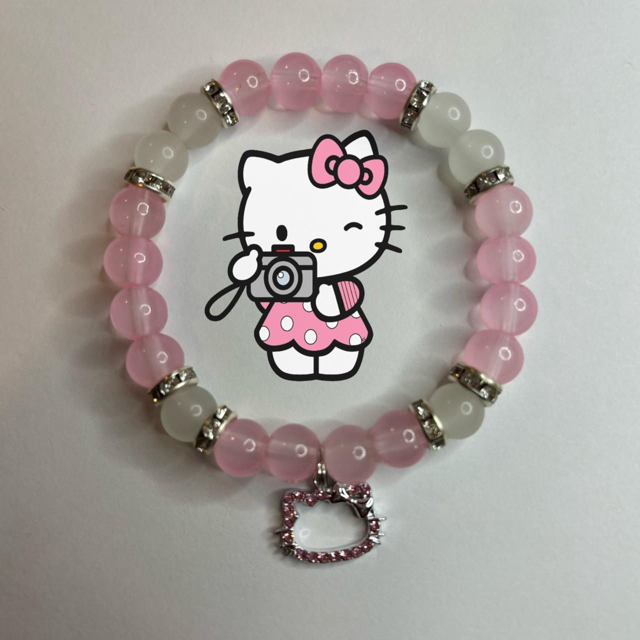 Pink hello kitty bracelet - Depop