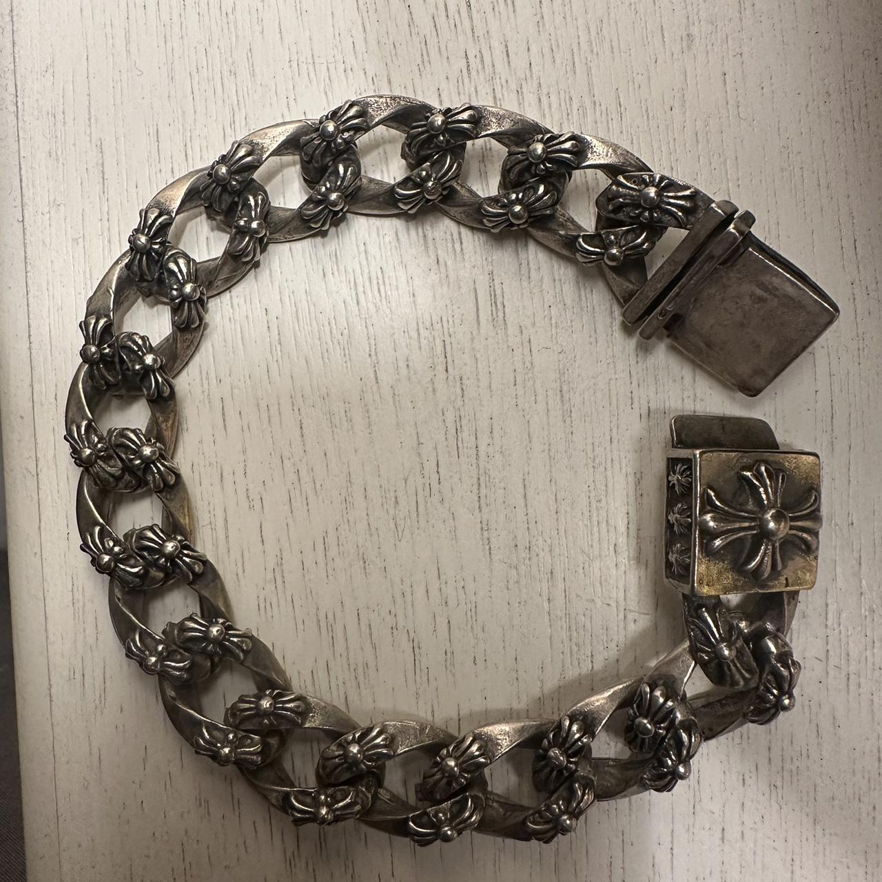 Chrome Heart Chain Link Bracelet Good condition... - Depop