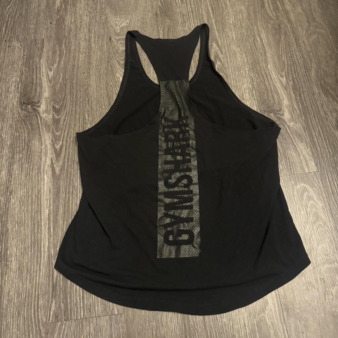 Gymshark black stringer tank top men’s large #fitness | Depop