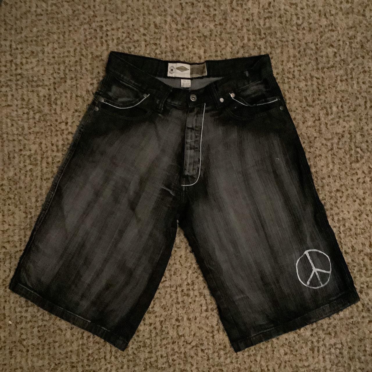 painted evolution jean jorts - Depop