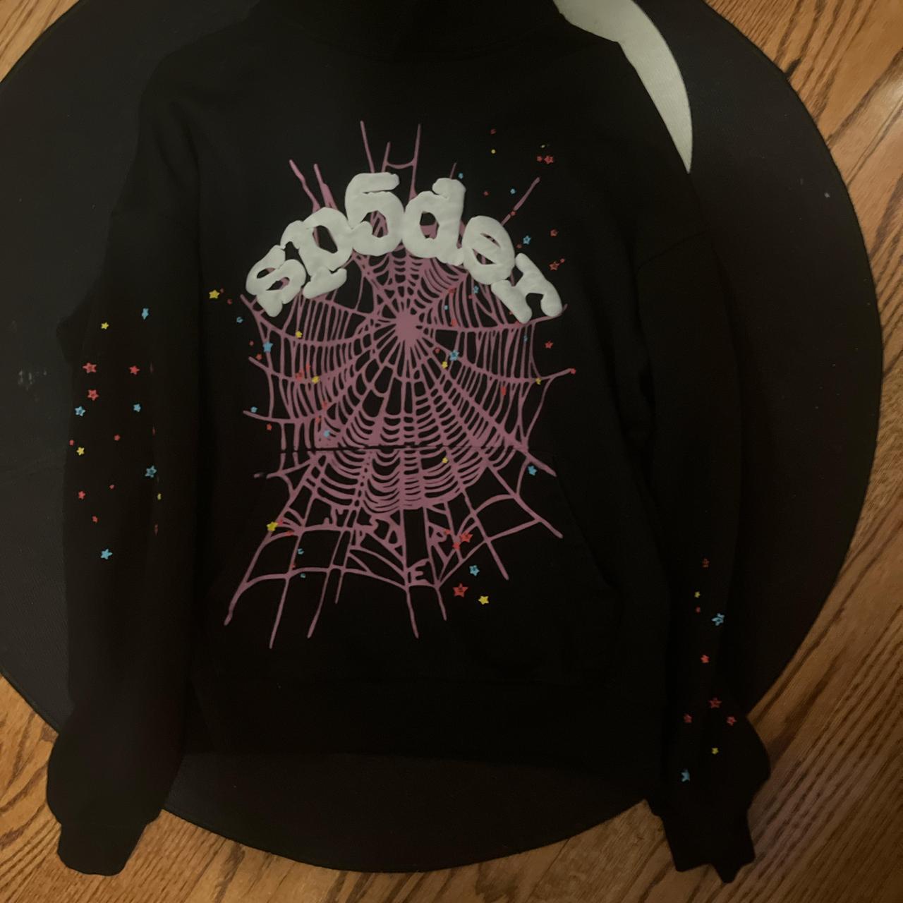 Black White and Purple Sp5der Spiderweb - Depop
