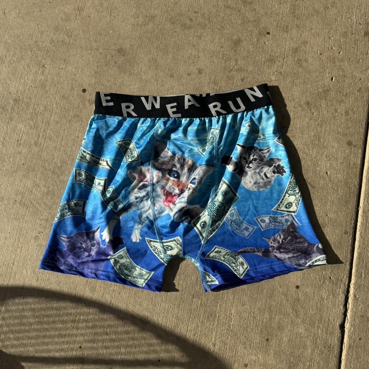 cat boxer shorts - never worn - Depop