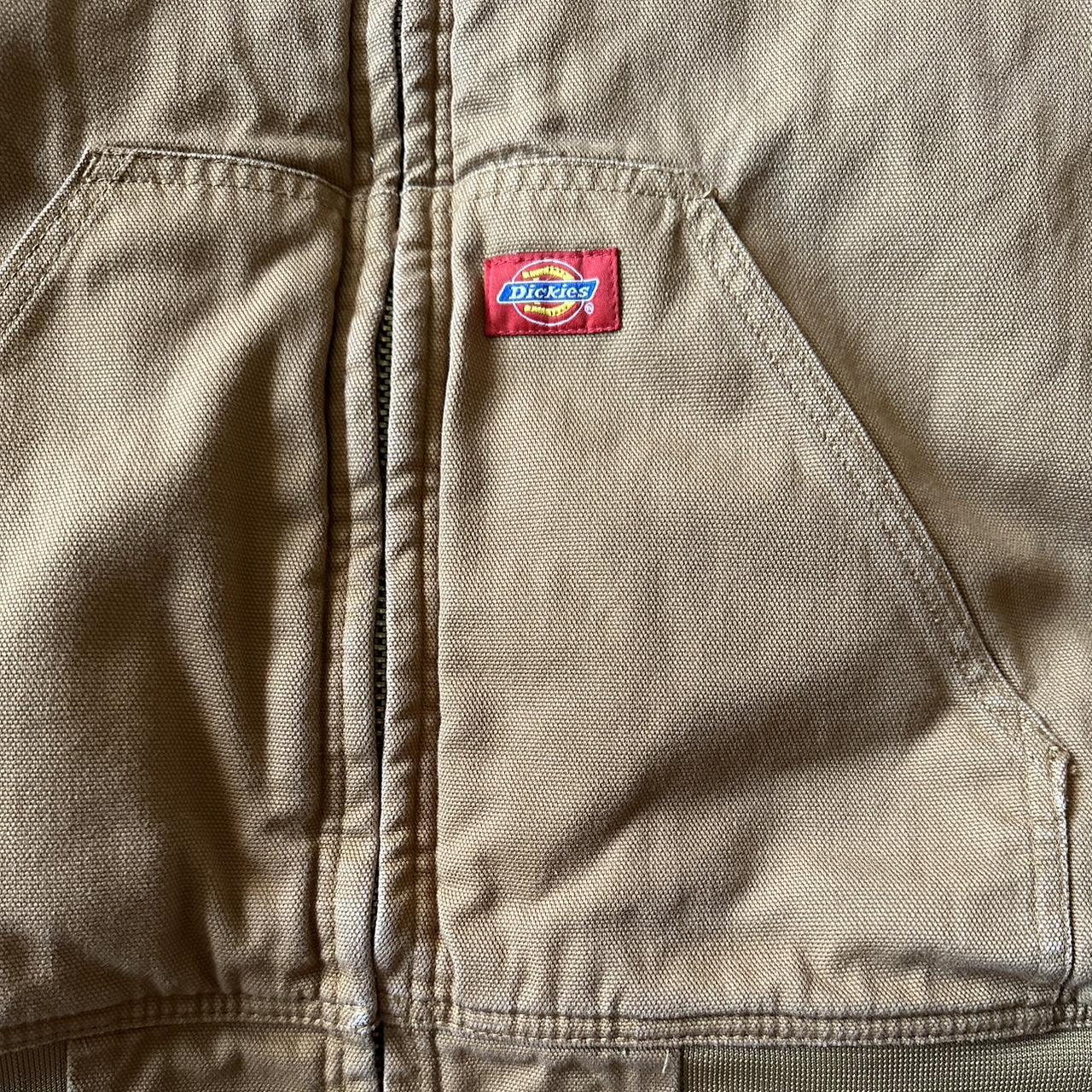 Dickies work jacket. Embroidery on front. Size large... - Depop