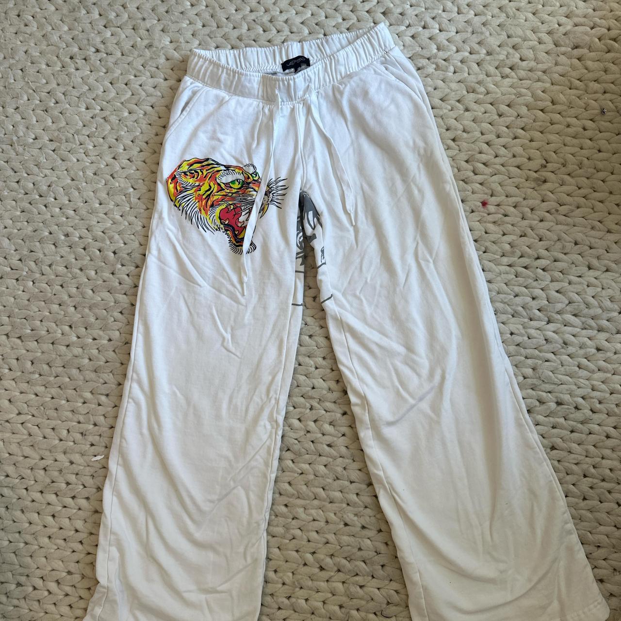 2000’s style ed hardy low rise sweatpants. comfortable. - Depop