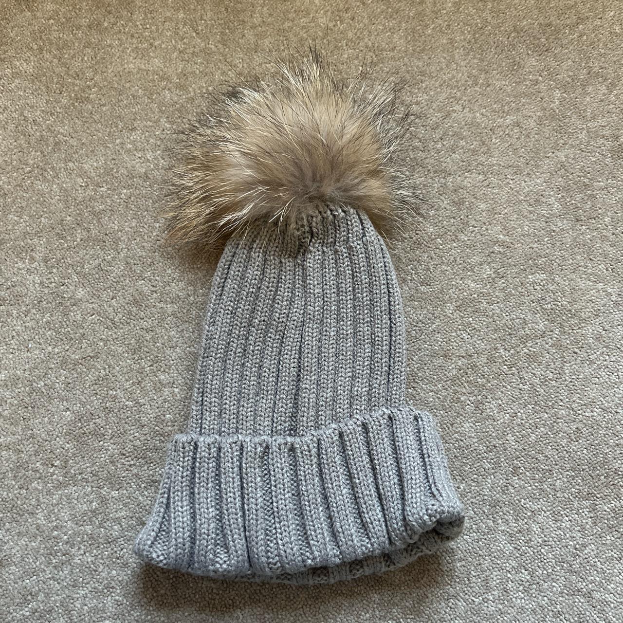 Light brown fur bobble hat. Detachable bobble. Brand... - Depop