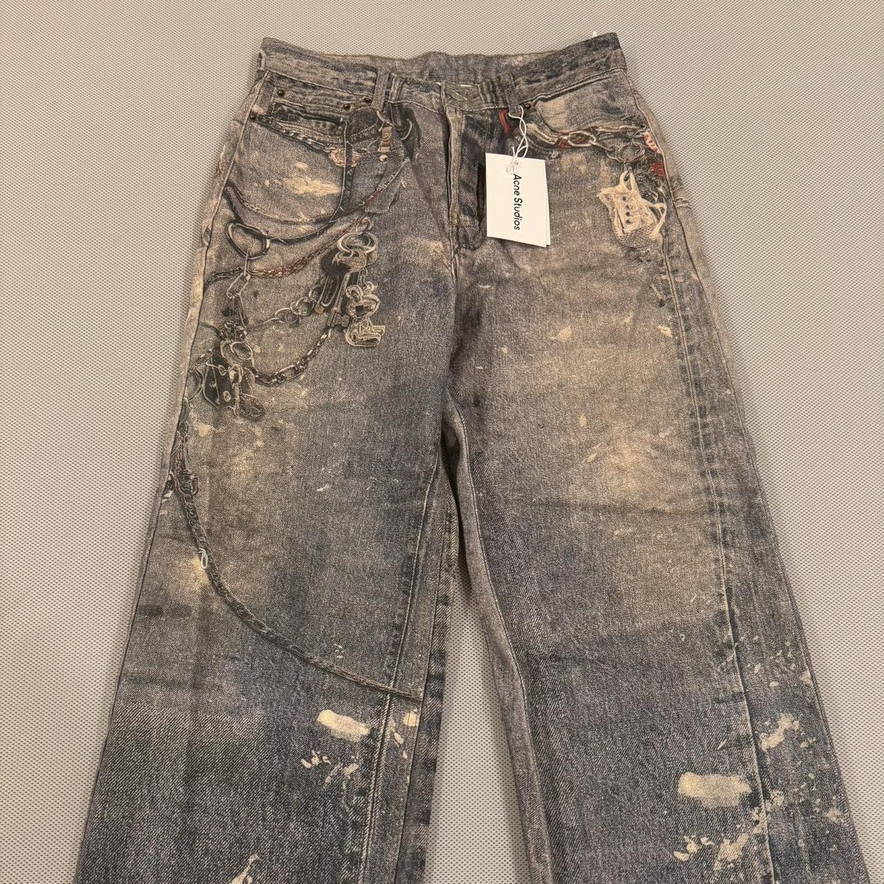 wallet chain acne studio jeans please dm before... - Depop