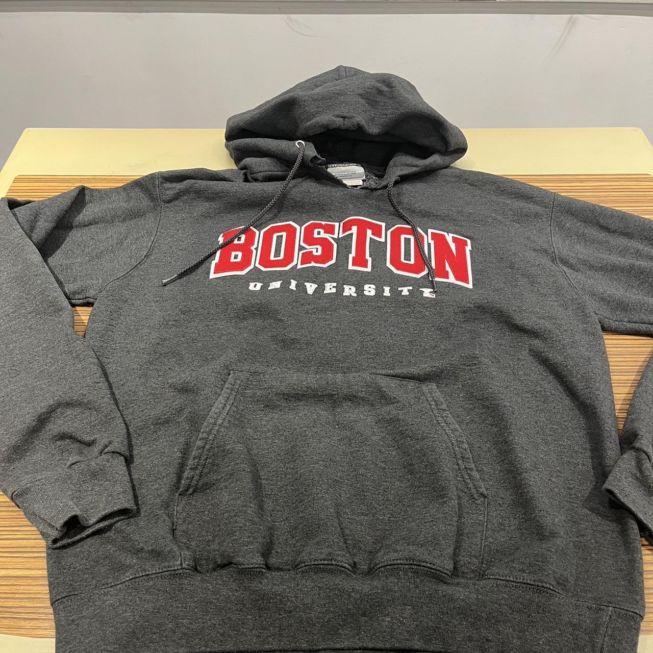 Boston university hoodie (short v neck) - Depop