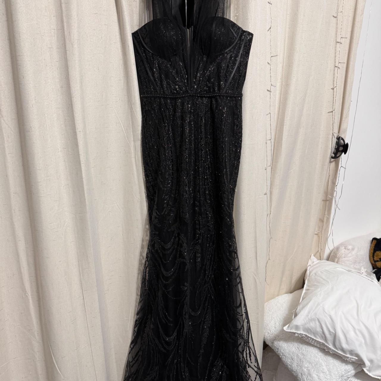 Cute black masquerade themed prom dress #prom... - Depop