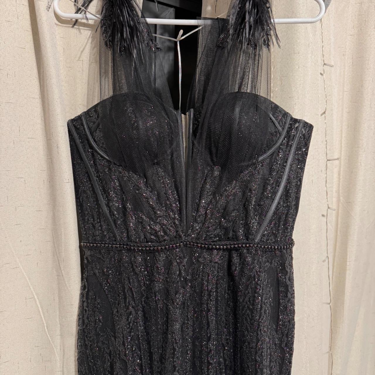 Cute black masquerade themed prom dress #prom... - Depop