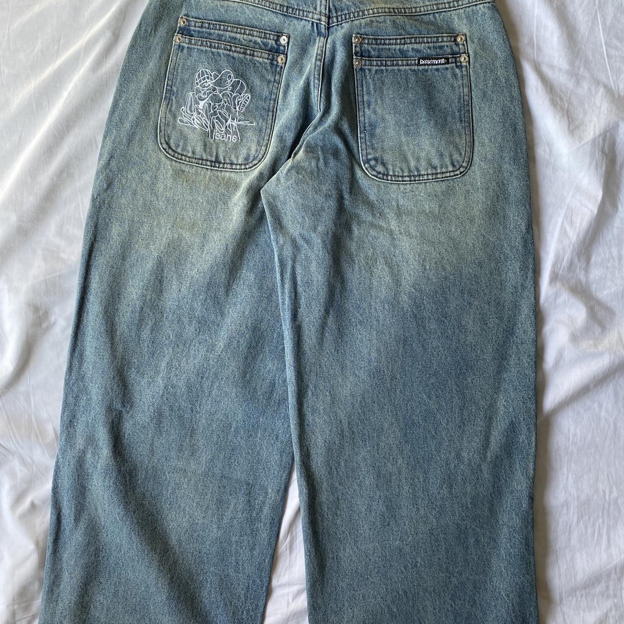 brand new basement la sleeper denim baggy jeans... | Depop