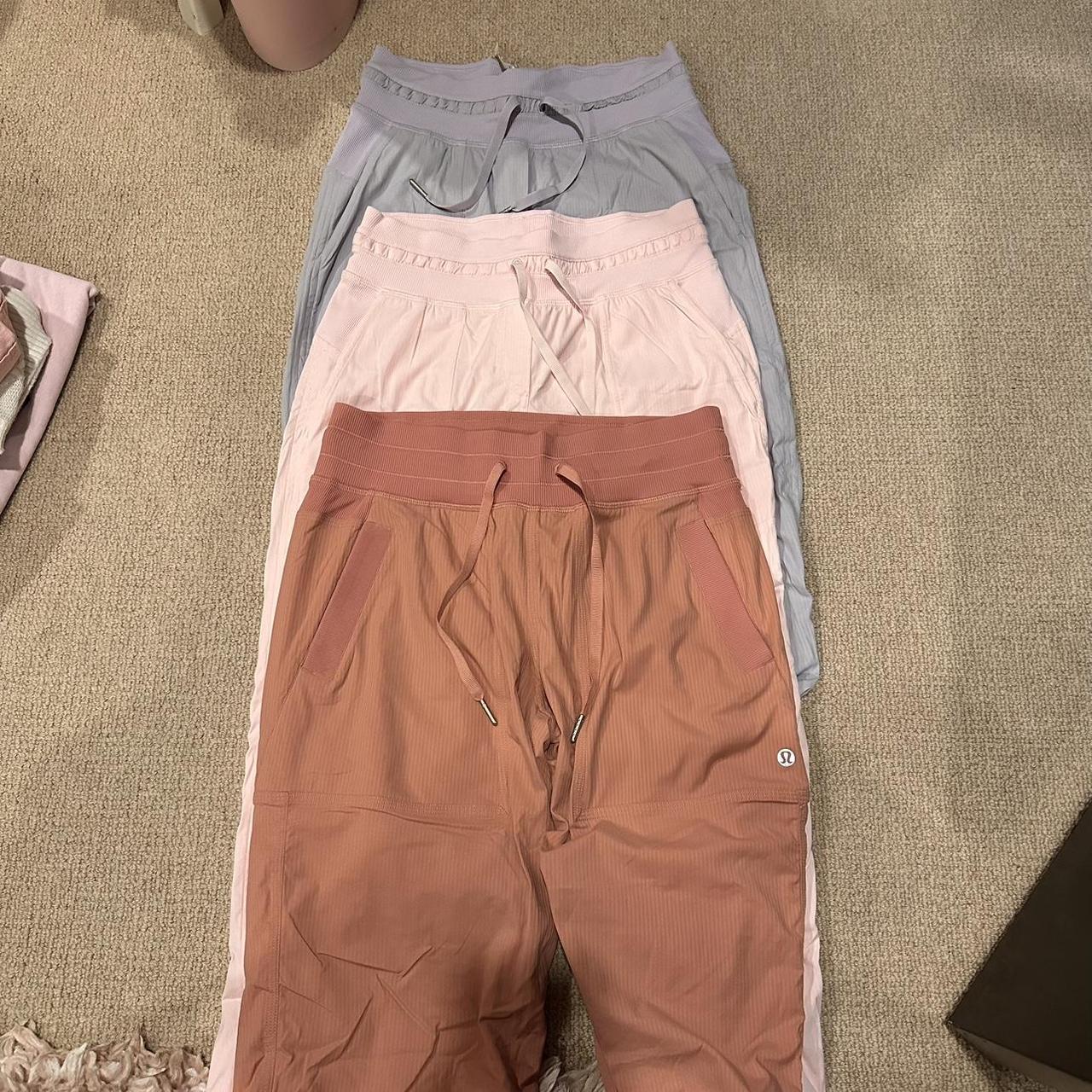 lululemon dance studio crop pants in light pink... - Depop