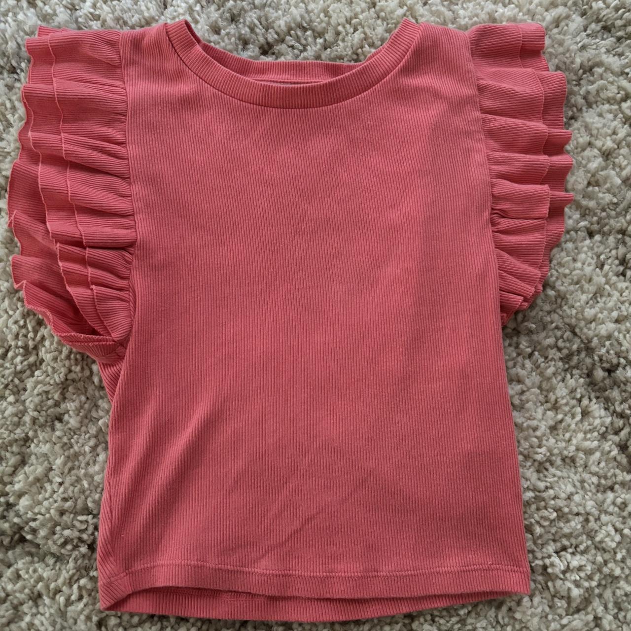 ZARA Ruffle Sleeve Top - Depop