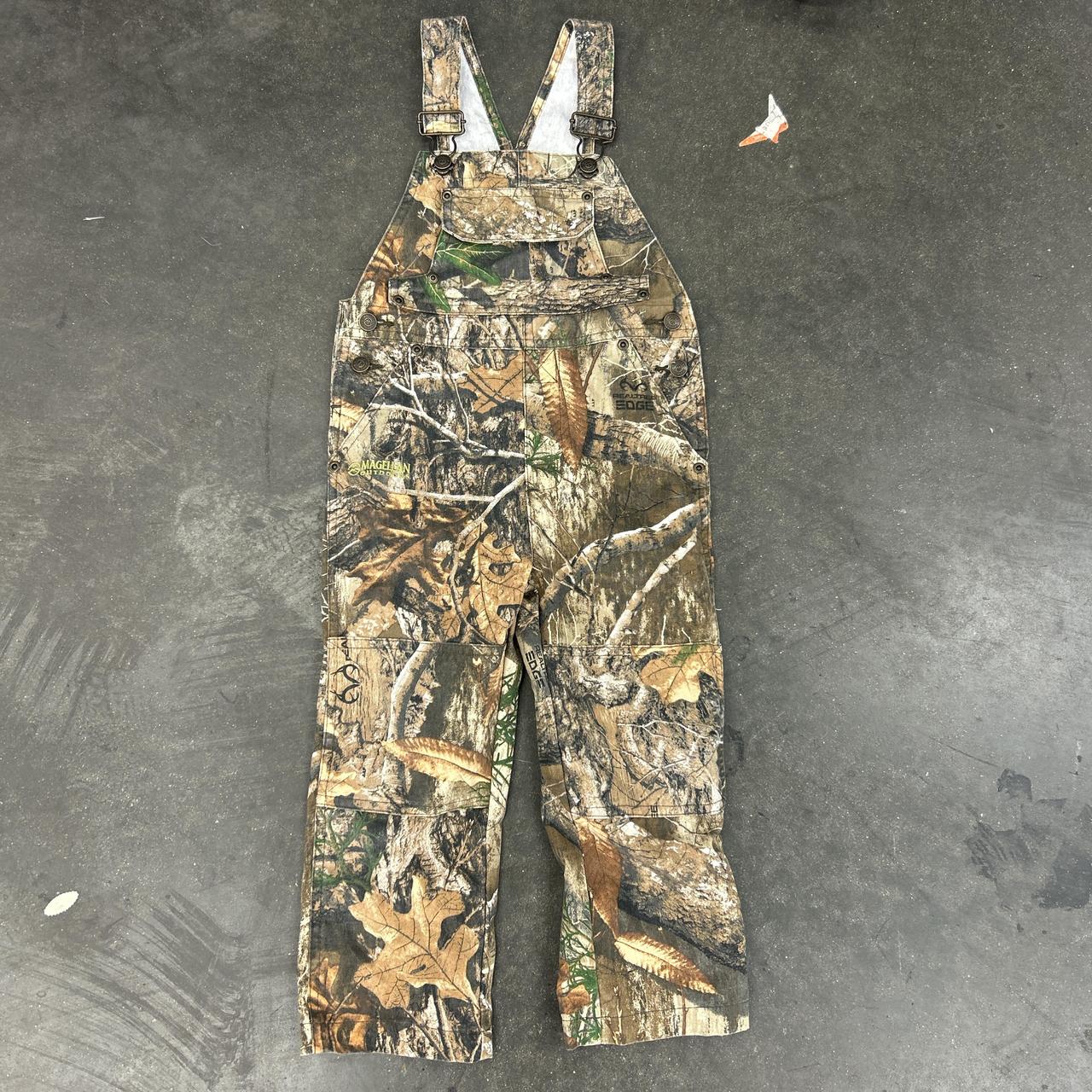Realtree camouflage overalls in green and brown... - Depop