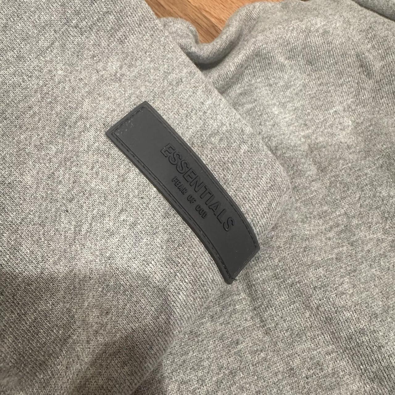 Grey essentials hoodie medium new - Depop