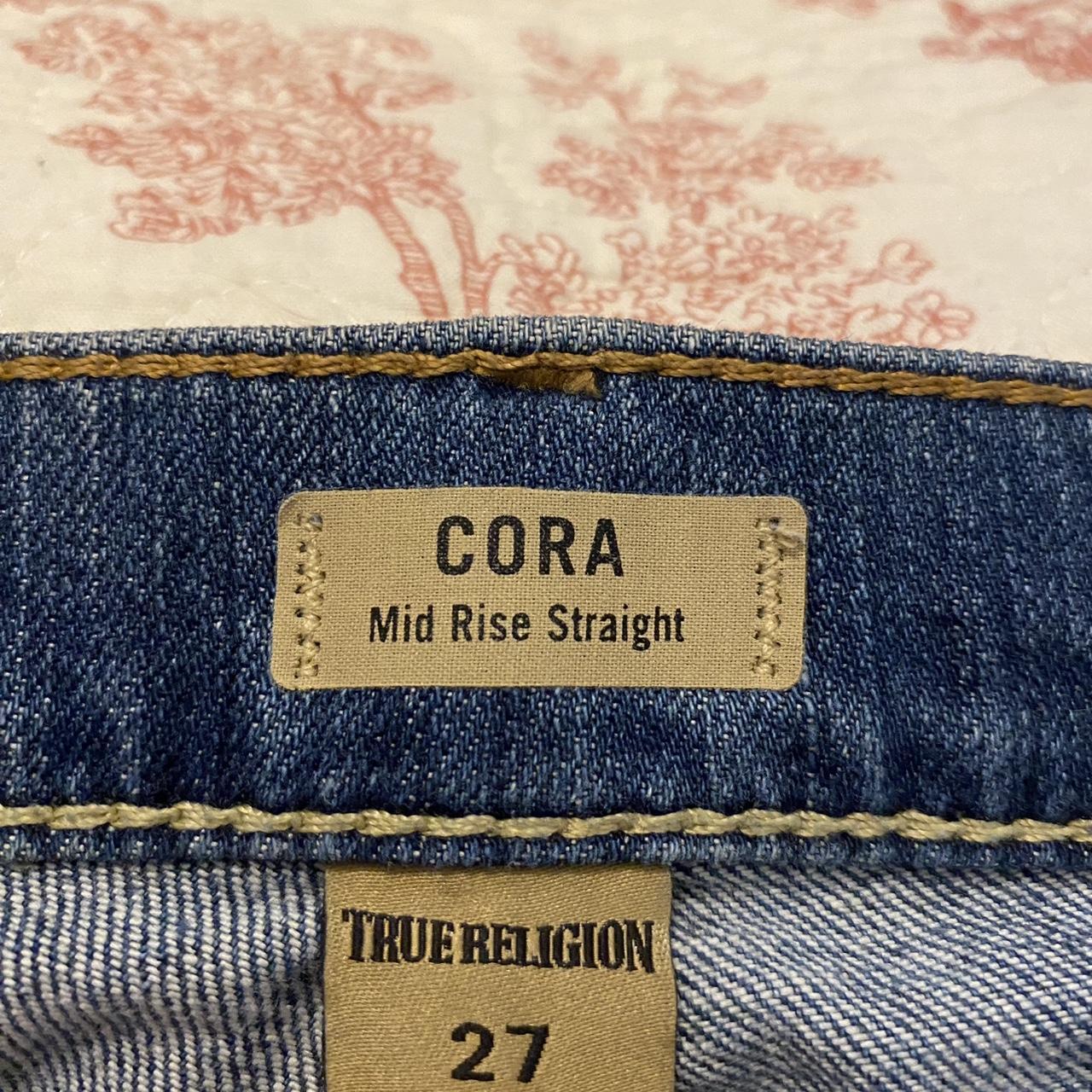 True Religion Cora mid rise straight leg jeans in... | Depop