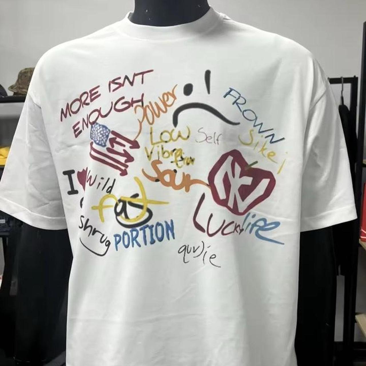 White boxy tee I made design... | Depop