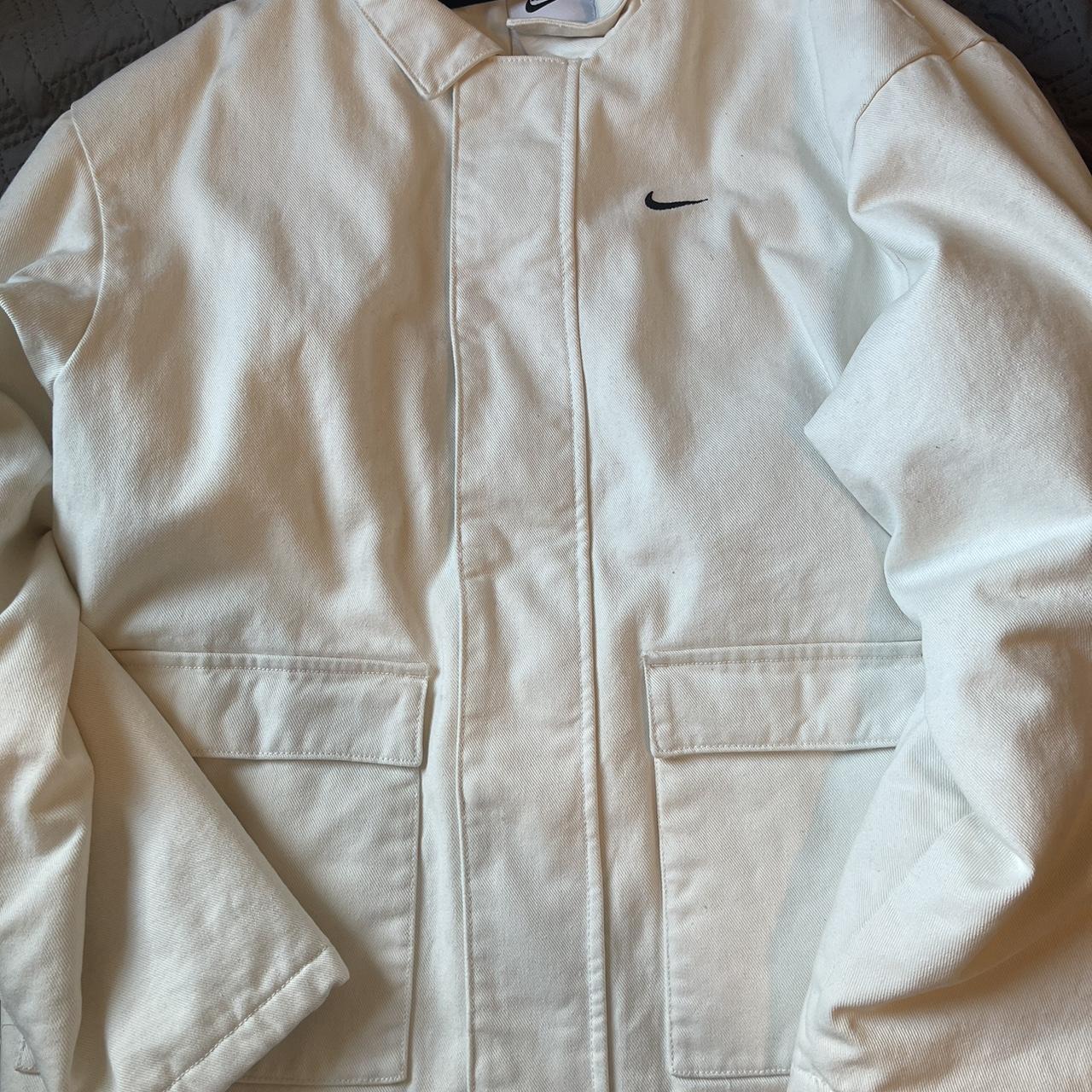 Cream insulated nike jacket high quality constructed... - Depop