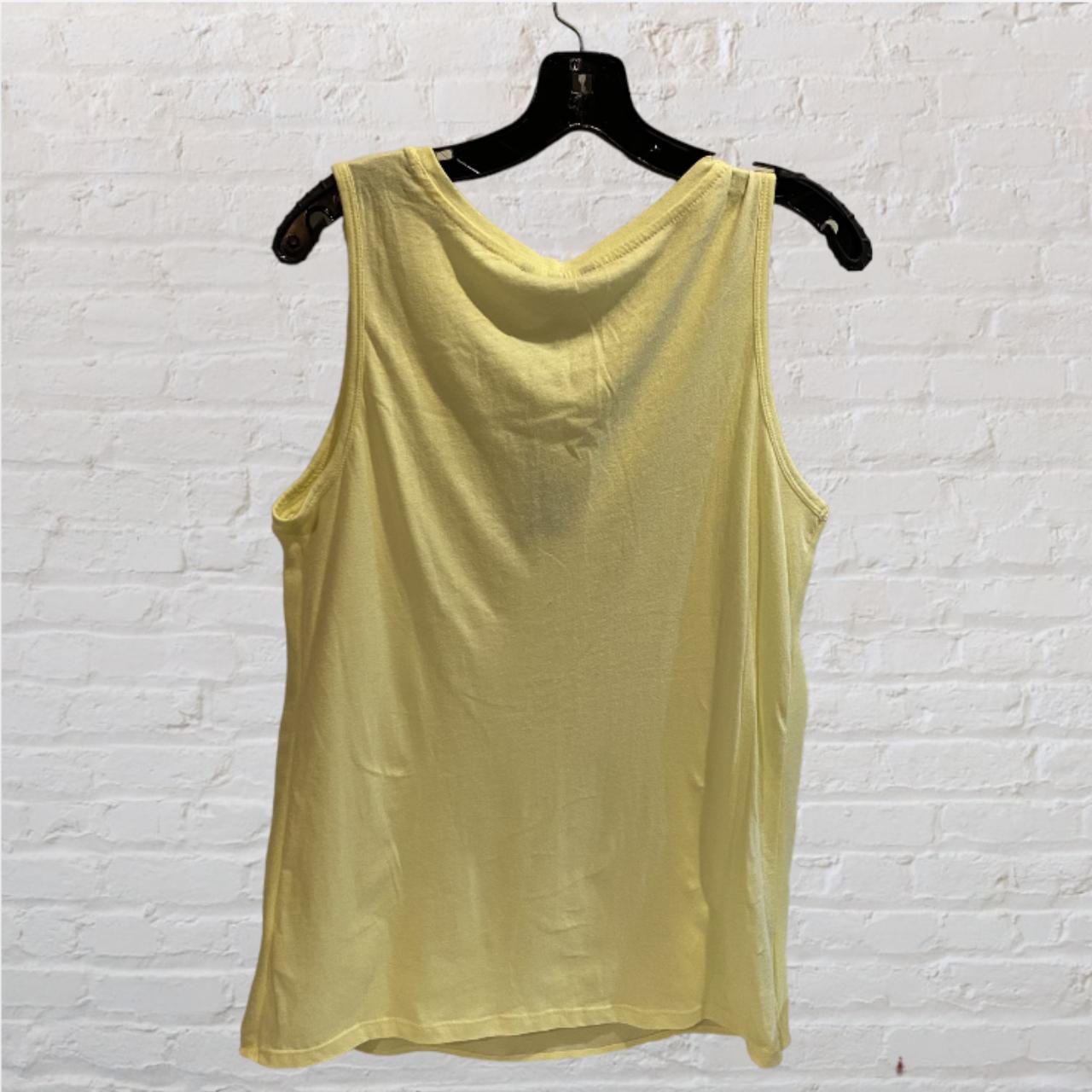 PO PORI -- Yellow Cotton T-Shirt with Embroidered... | Depop