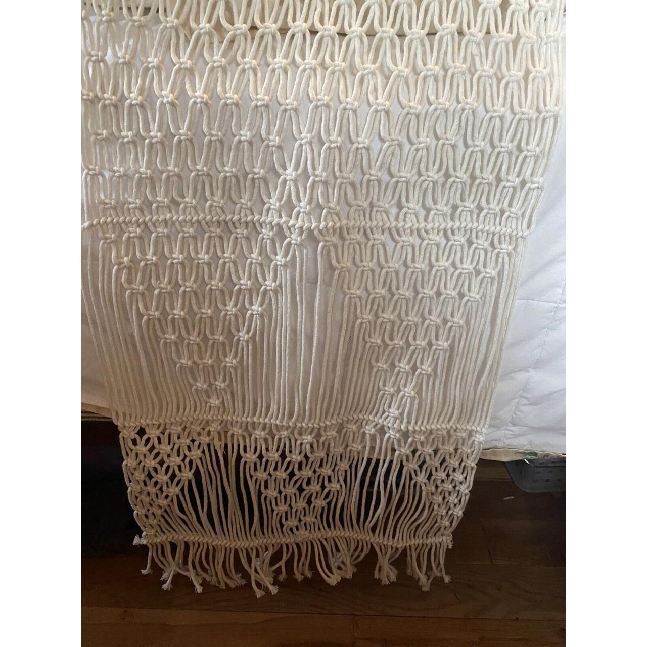 VTG MACRAME BOHO HIPPIE NATURE ART WALL HANGING... - Depop