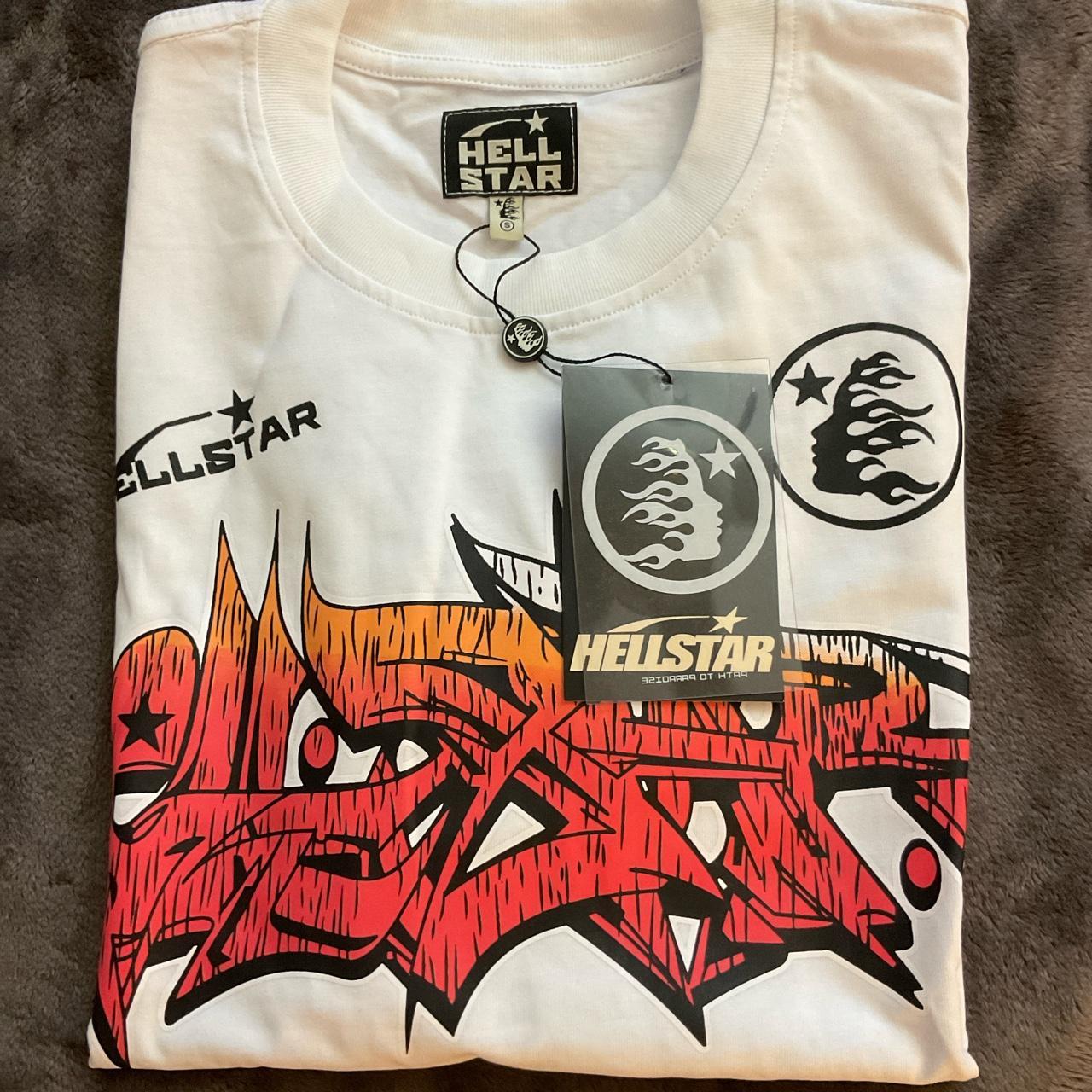 Hellstar shirt, rare unique design, Fits M, brand... - Depop