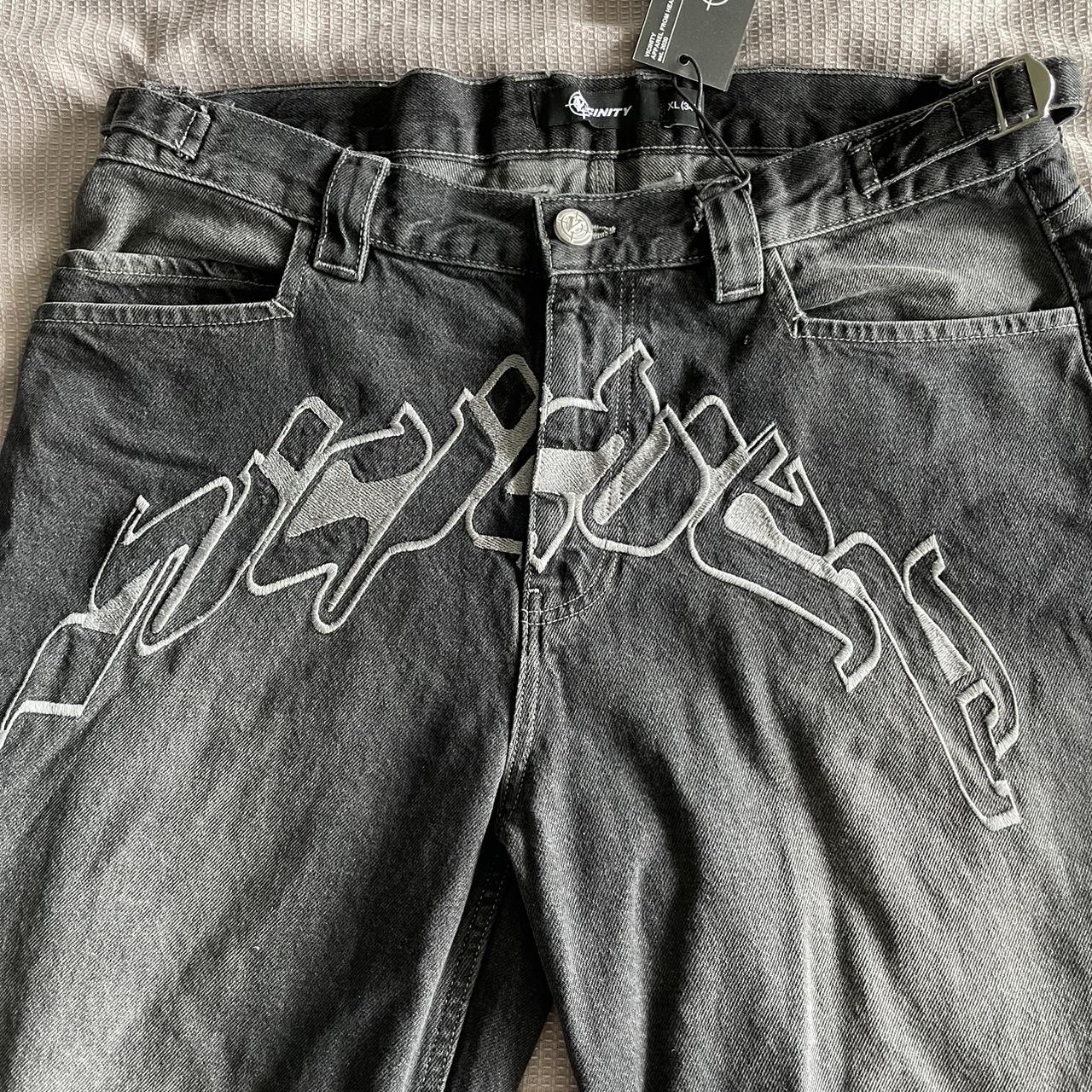 Vicinity washed grey denim jeans 34” waist and 34”... - Depop