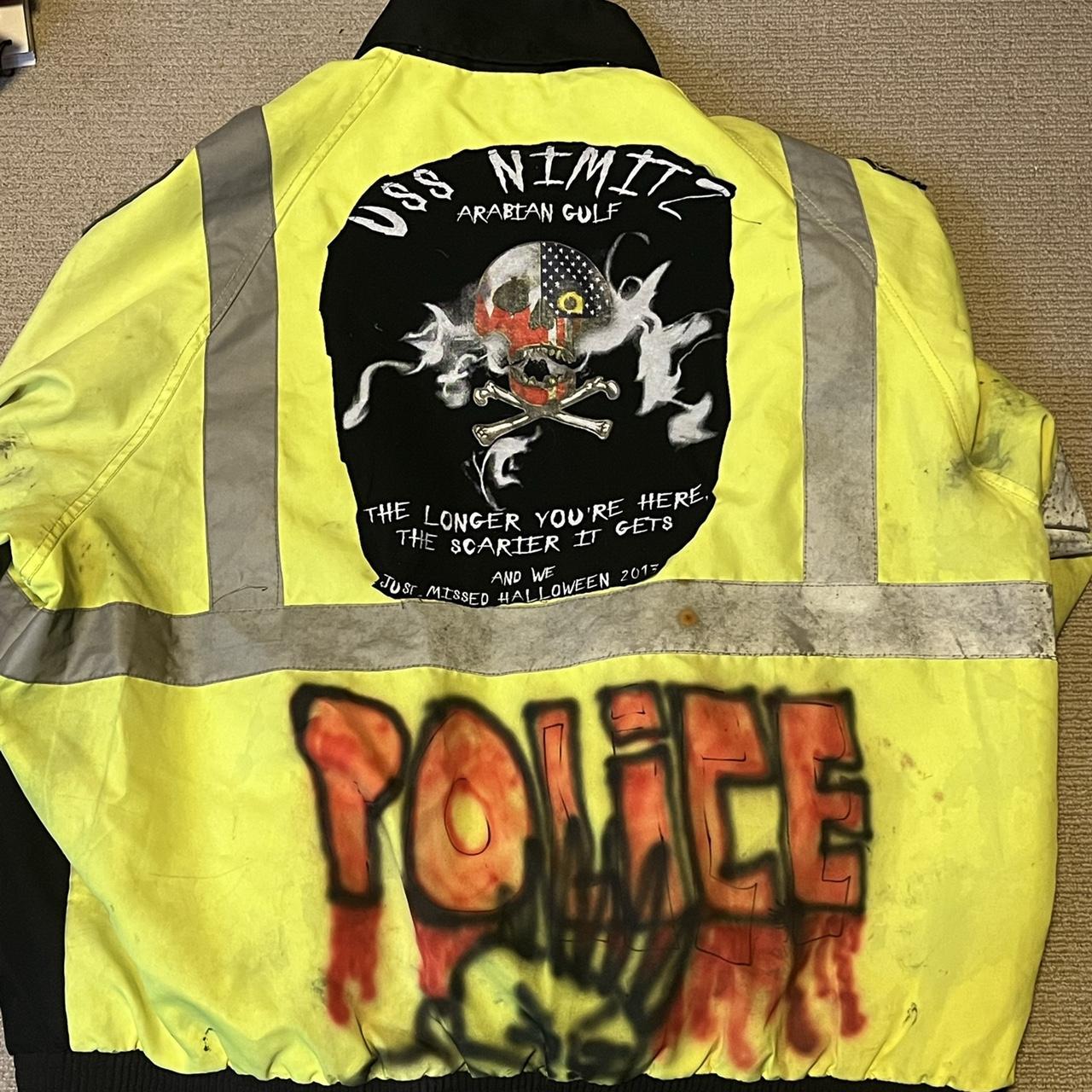 Custom “Police” High Vis Jacket Using Patches And... - Depop