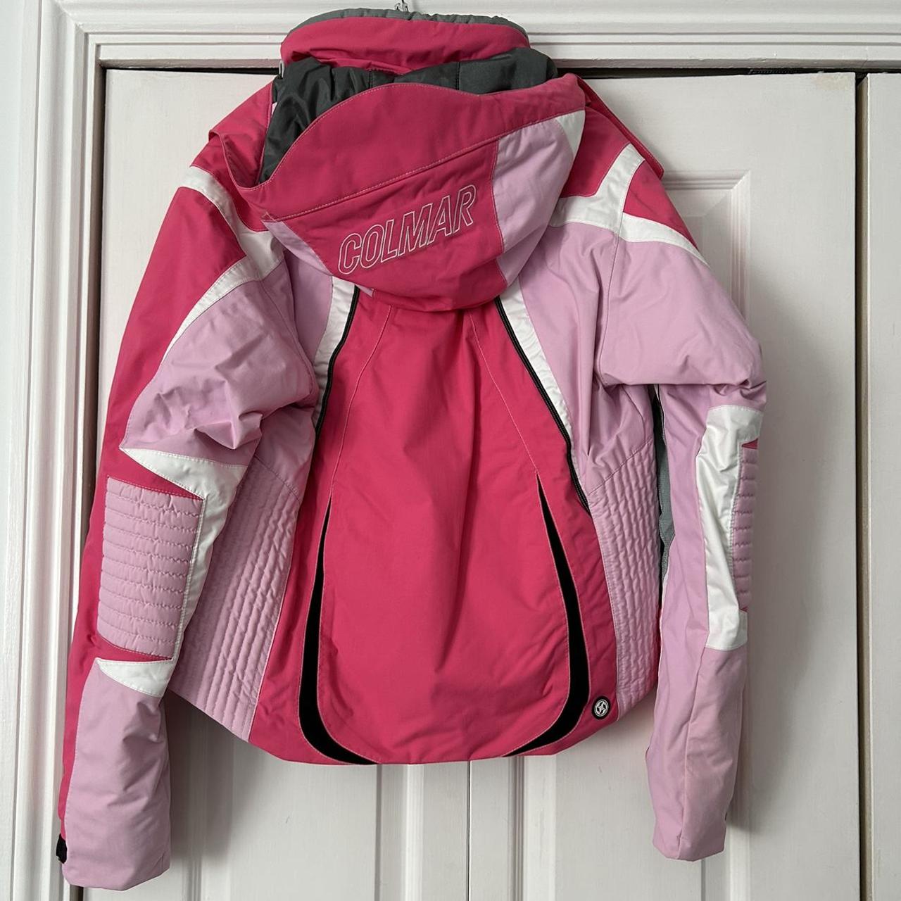 Women’s Colmar pink ski jacket in perfect condition,... - Depop