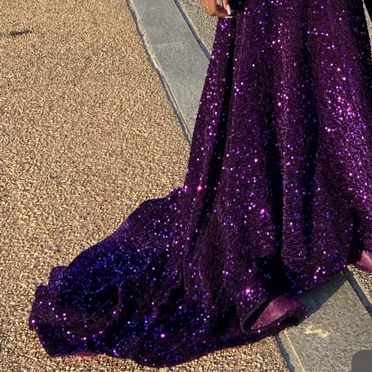 Purple dress from Prom lily size 6/8 altered around... - Depop