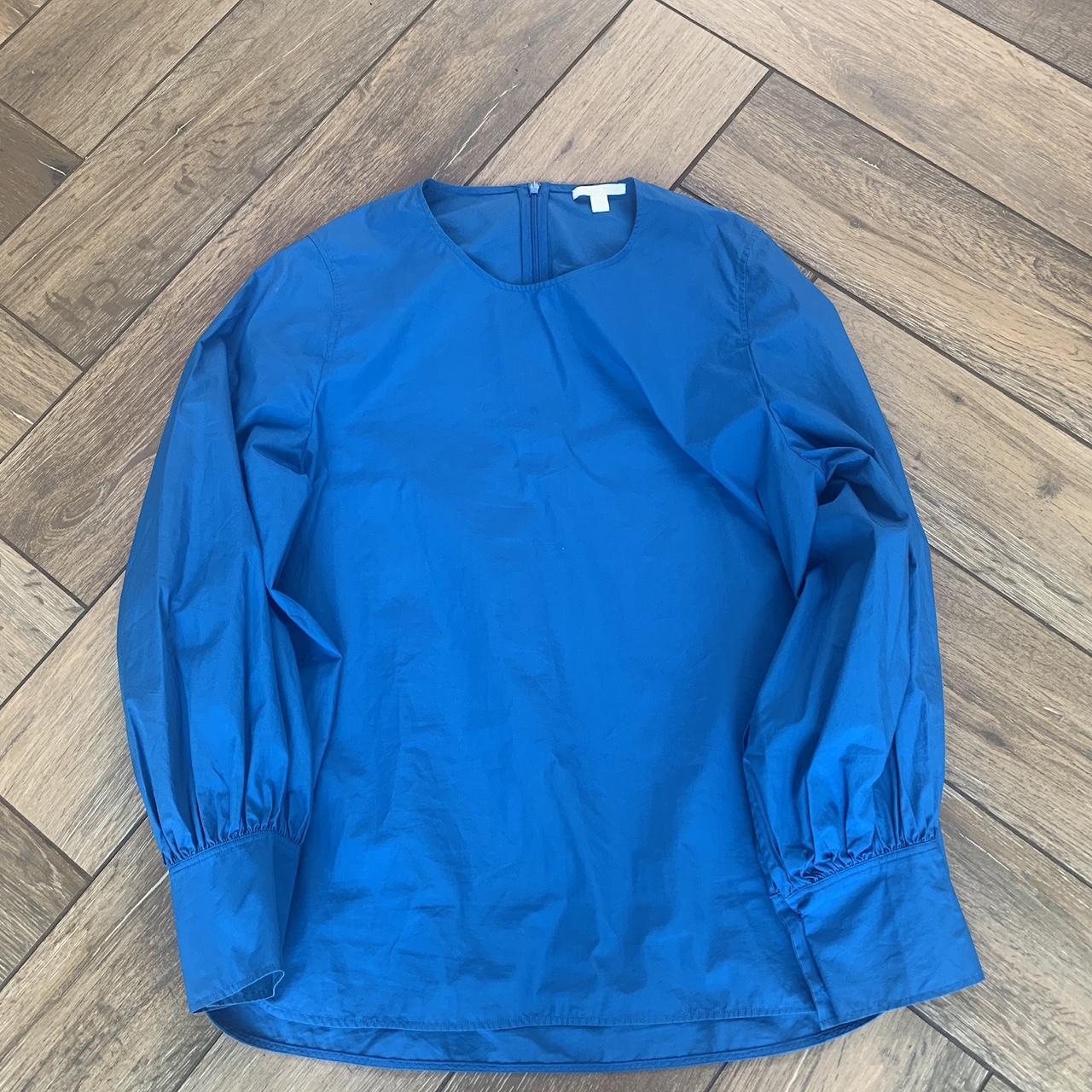 COS bright blue cotton top. Perfect condition.... | Depop