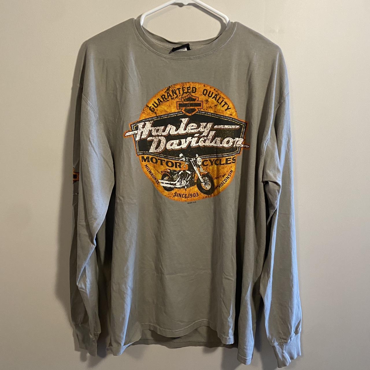 Harley Davidson long sleeve Size Large Excellent... - Depop