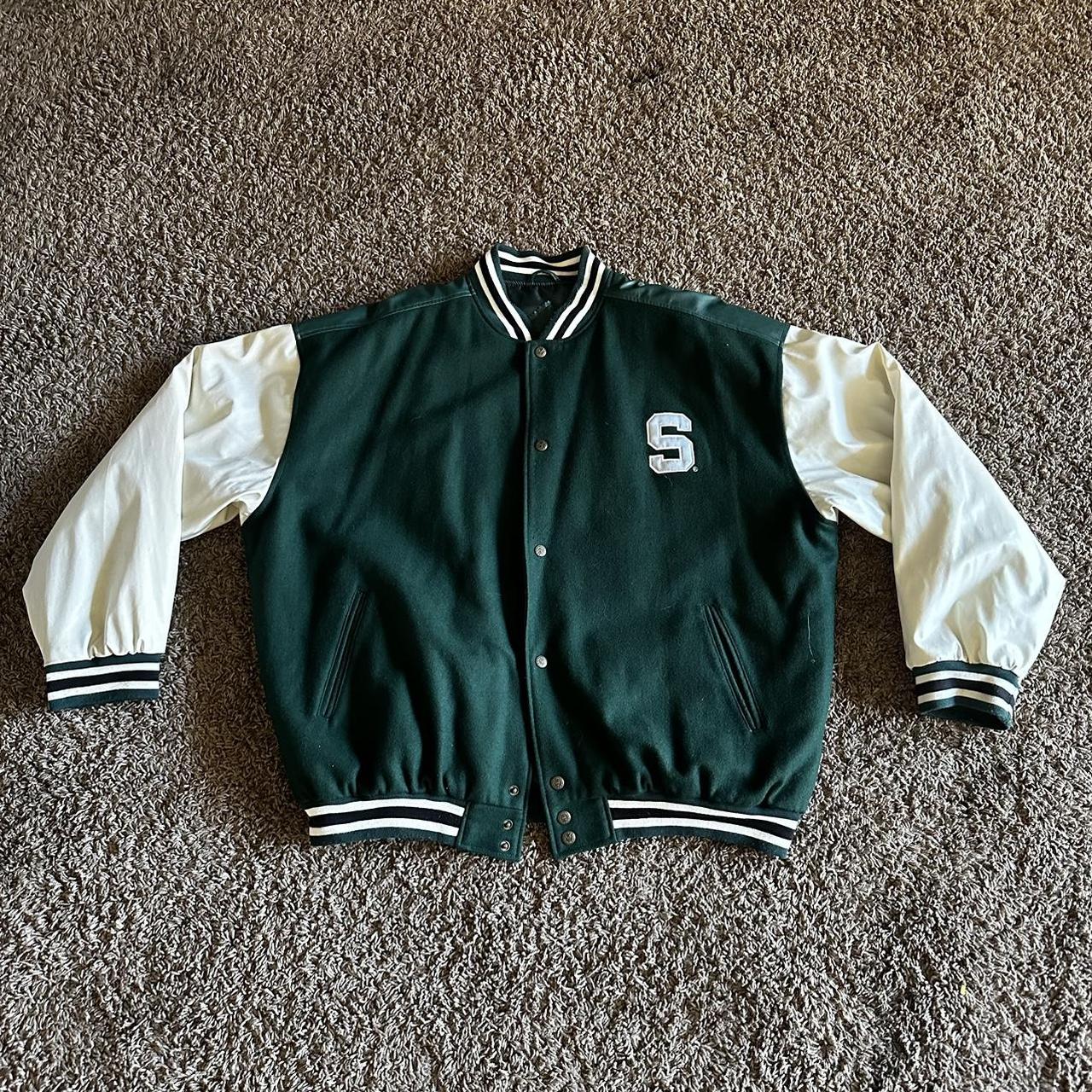Michigan State Spartans Letterman 2XL Great condition - Depop