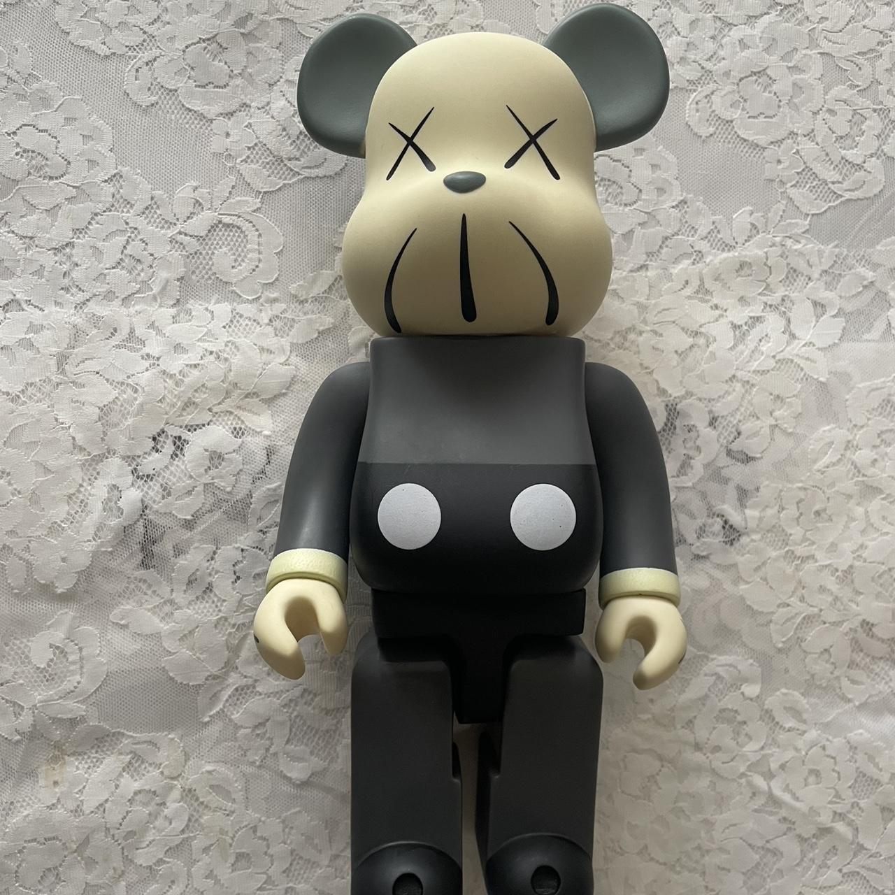 Black & cream KAWS BEARBRICK Streetwear figure #kaws... | Depop
