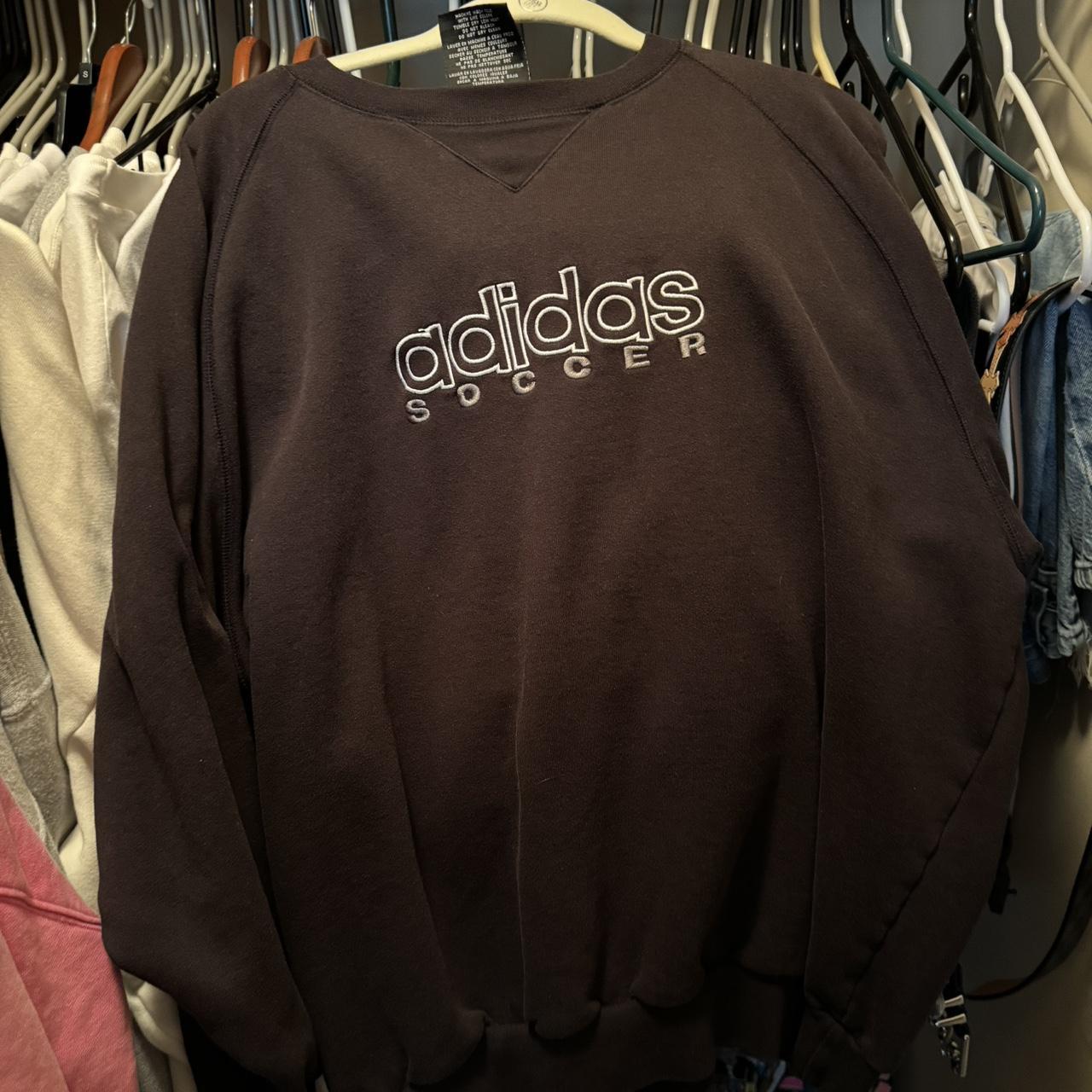 Vintage adidas crewneck Size L No flaws Message for... - Depop