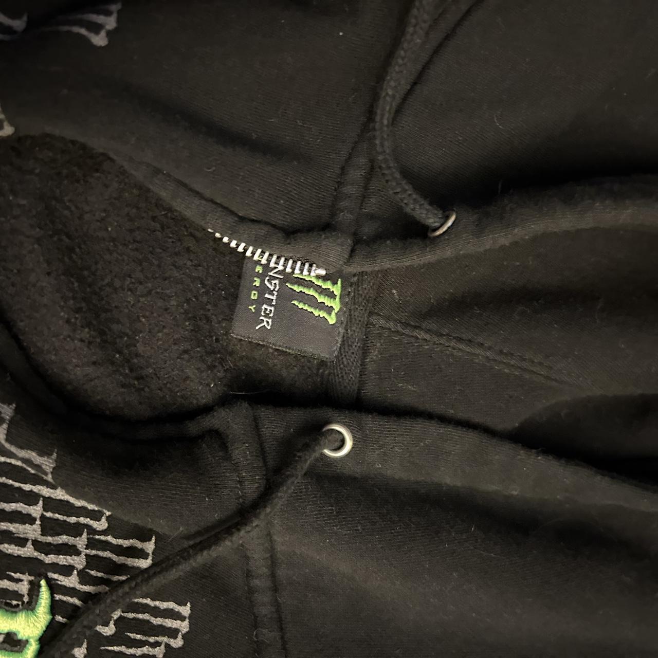 Vintage Y2K Monster Energy Zip Up Hoodie AOP Sz. 2XL - Depop