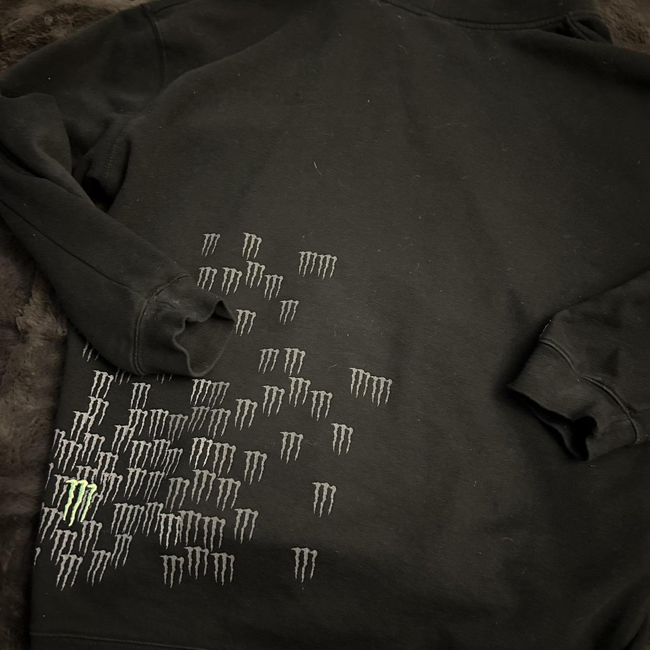 Vintage Y2K Monster Energy Zip Up Hoodie AOP Sz. 2XL - Depop