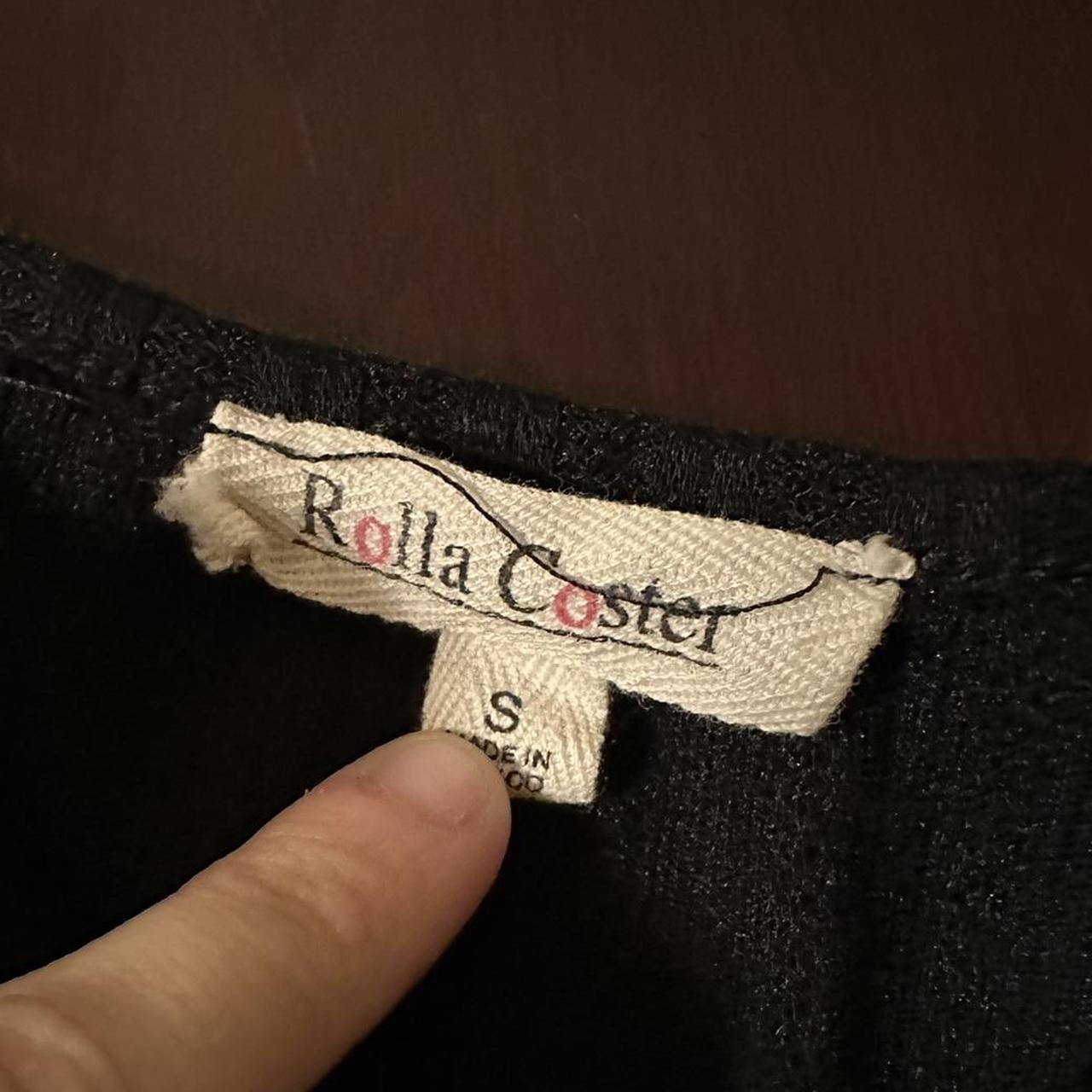 small black rolla coster dress with a bow in the... - Depop