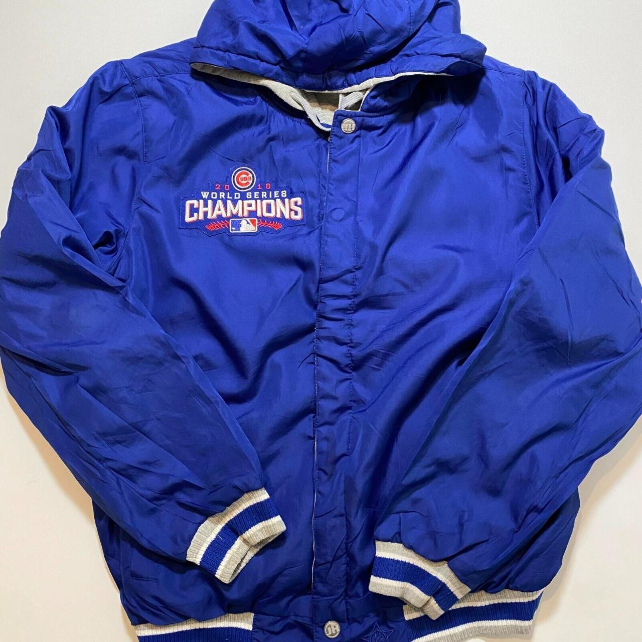 Varsity jacket UBS 2016 World Series Champions. Size... - Depop
