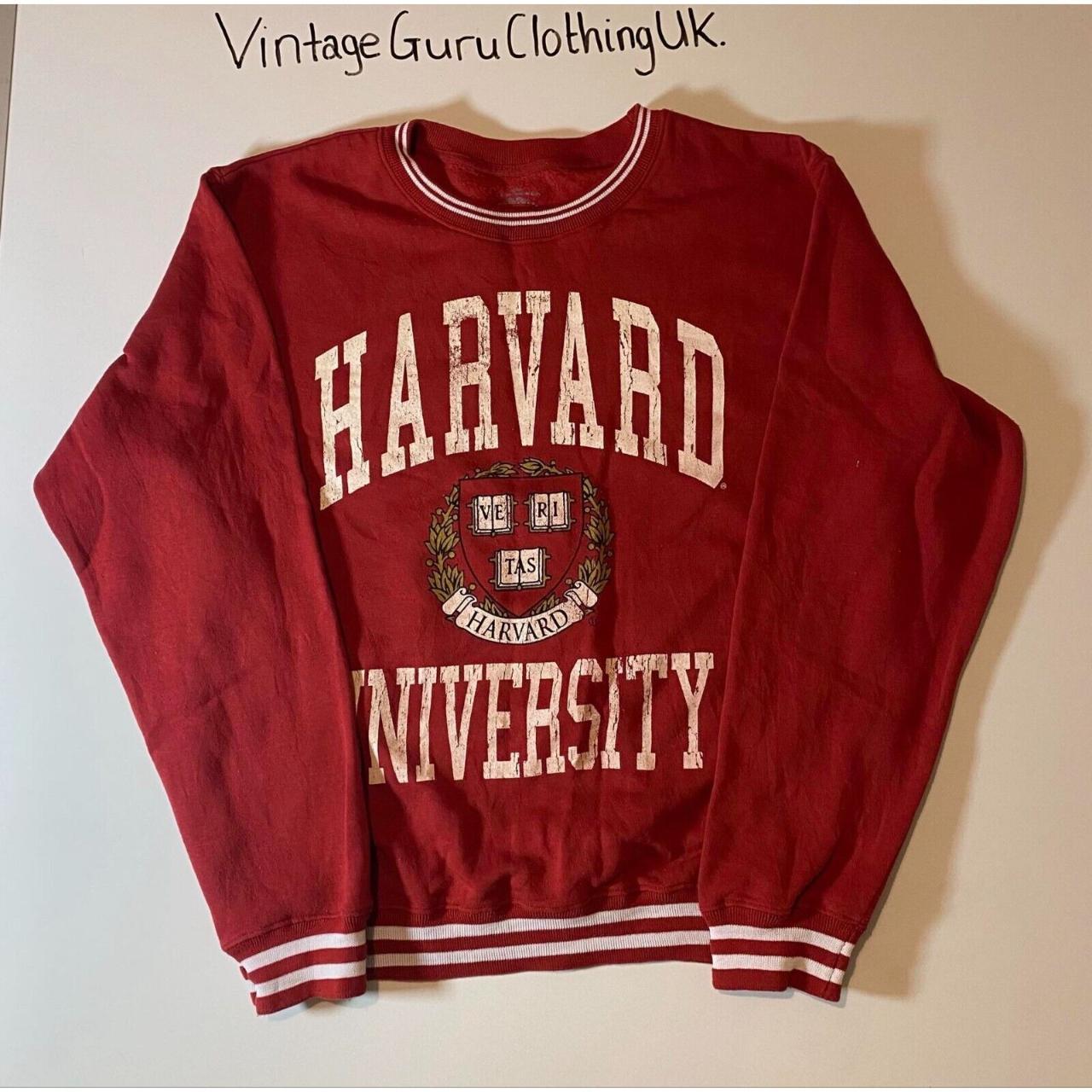 Vintage 90s Reverse Weave Harvard Sweater Mens XL... - Depop