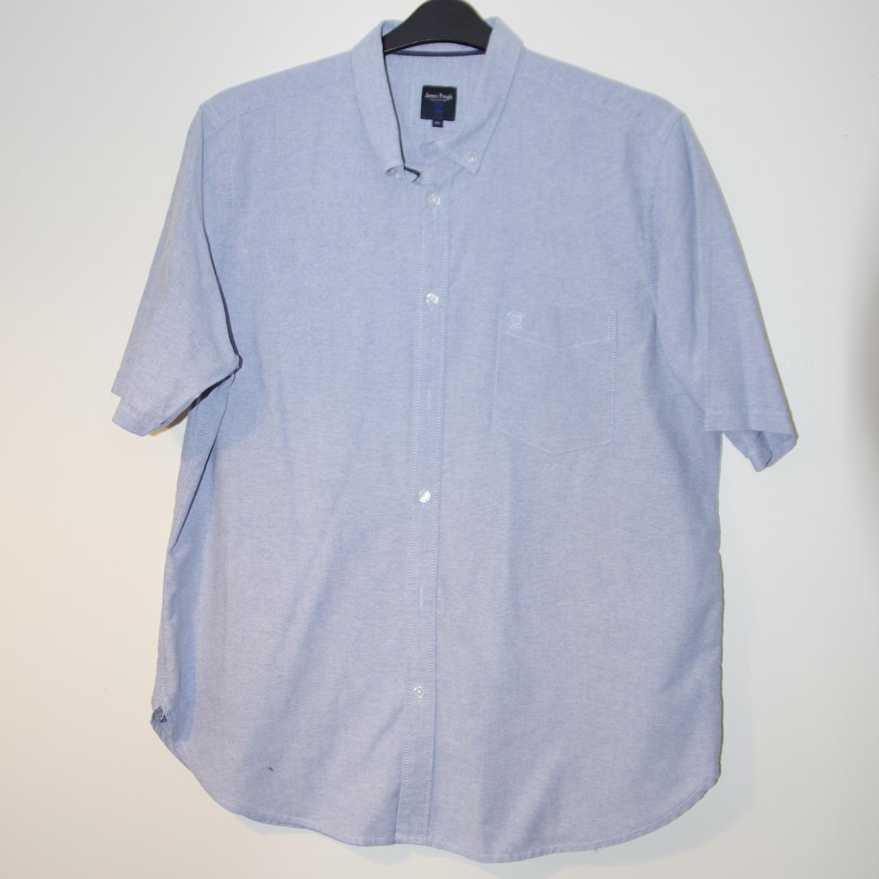 James Pringle Collard Button-Up Short Sleeve Shirt... - Depop