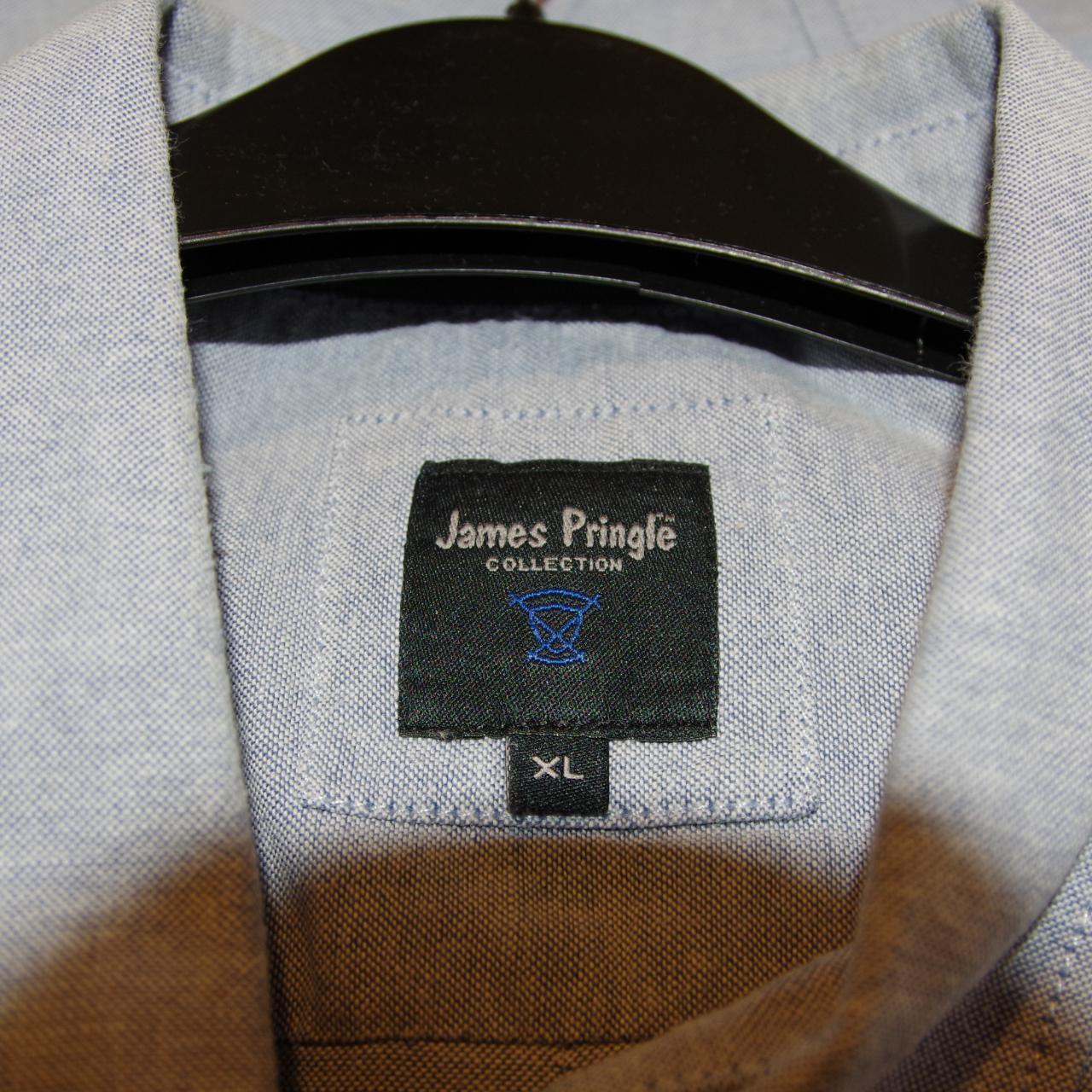 James Pringle Collard Button-Up Short Sleeve Shirt... - Depop