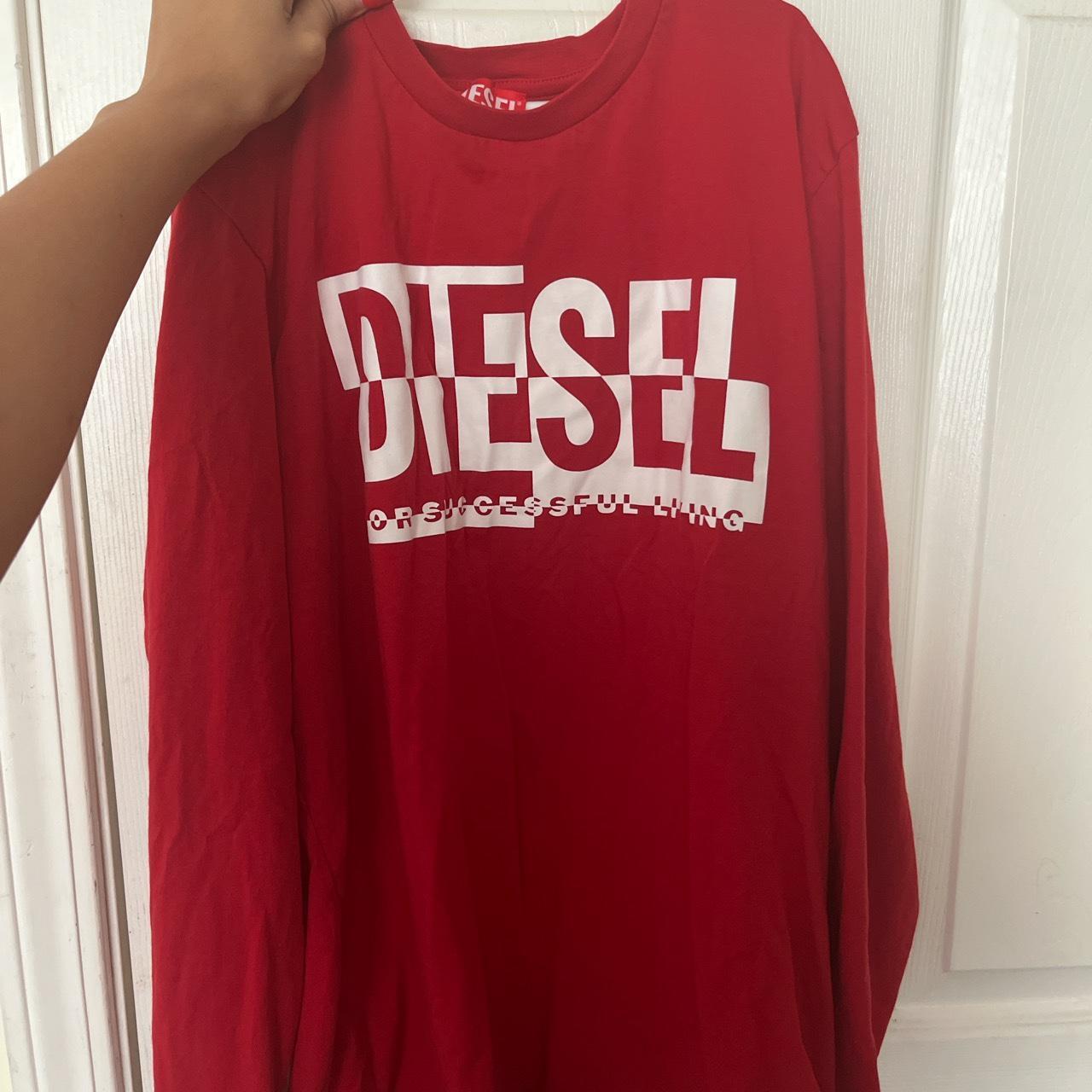 red diesel shirt. worn once #diesel #designershirt... - Depop
