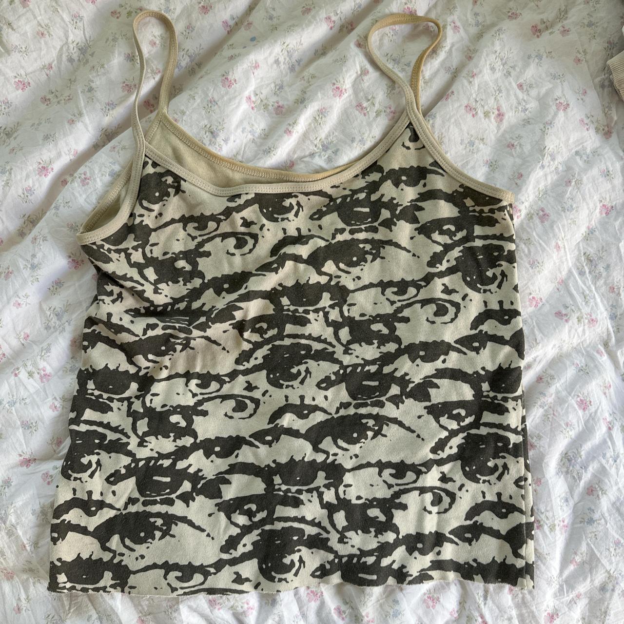 eye tank top from Brandy animal print, eye graphic,... | Depop