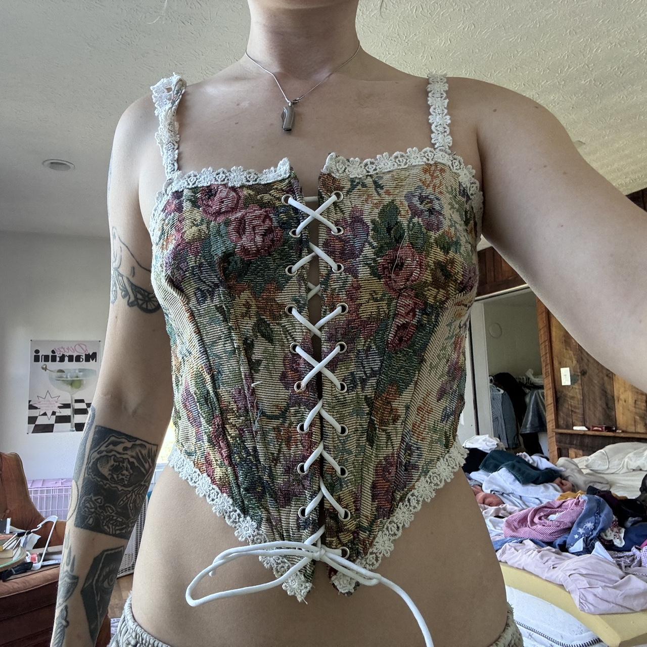 No Tag floral corset! Size small Make an... - Depop