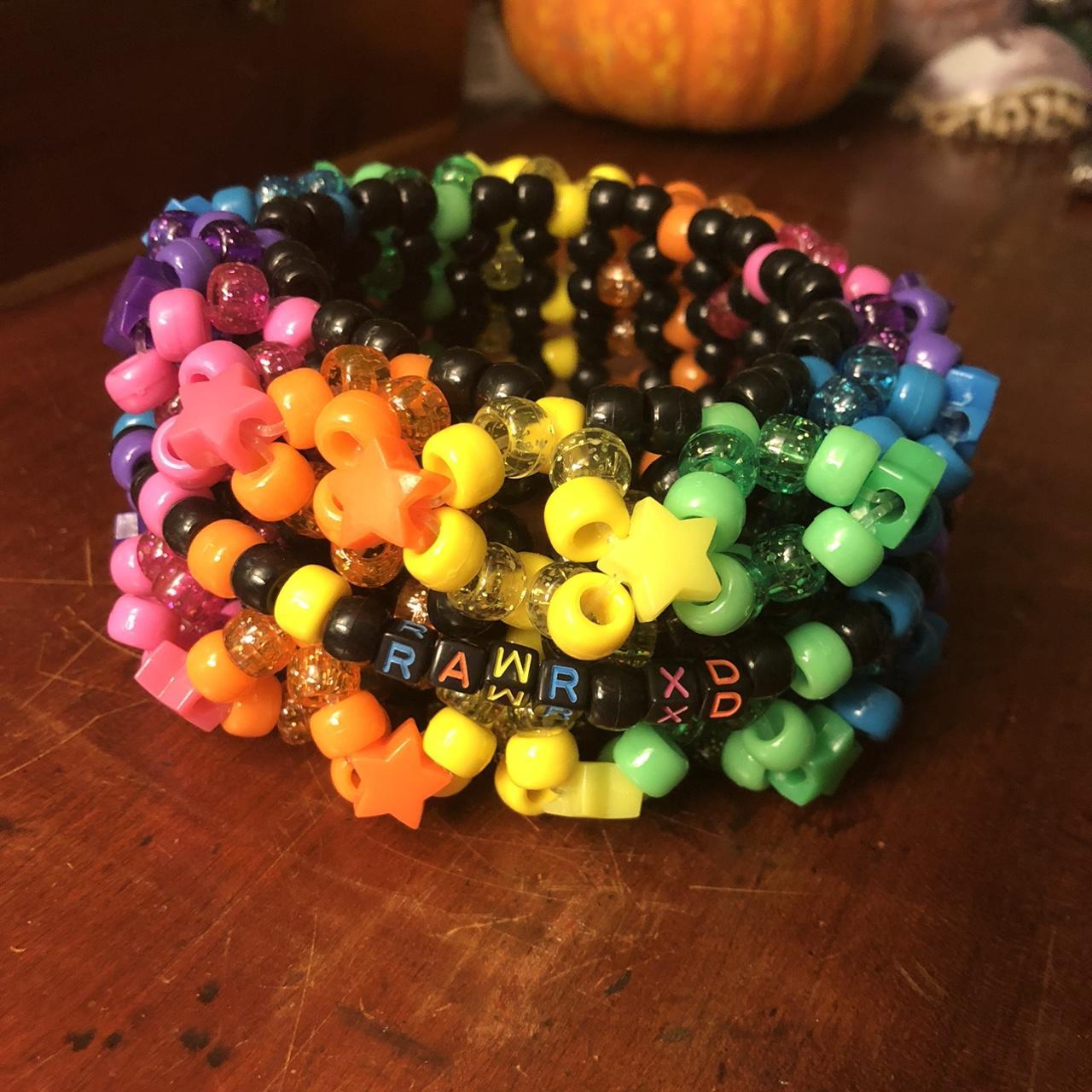 Rotating Kandi Cuff Bracelet 💖 Made by me 💖 The... - Depop