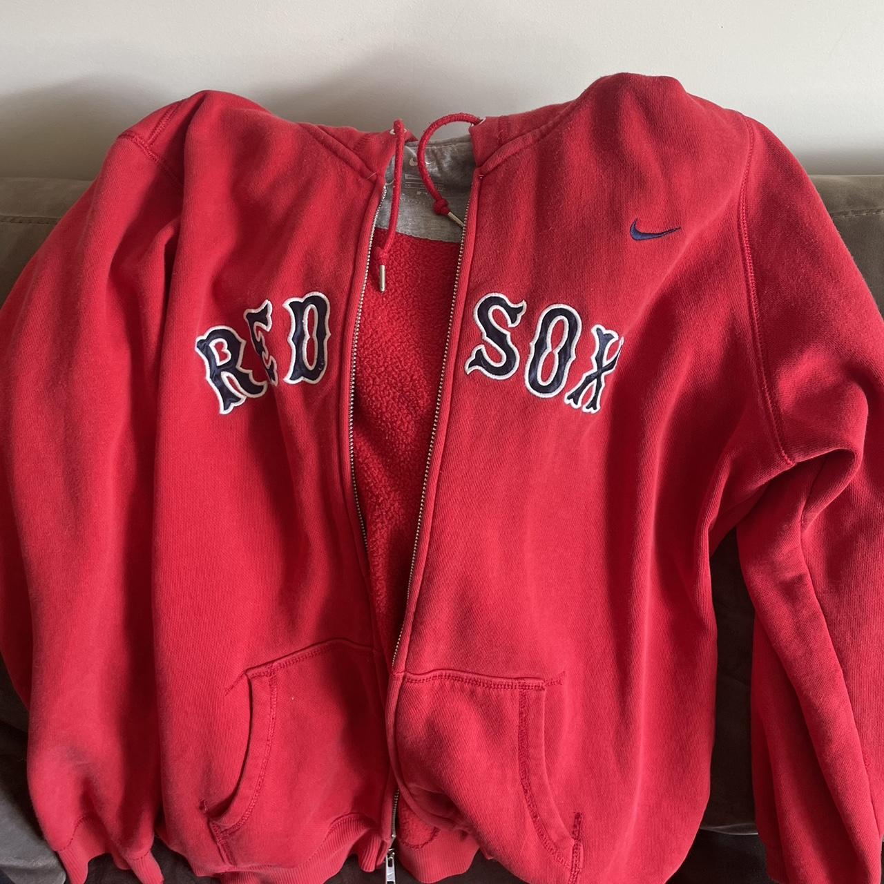 Vintage Nike Red Sox zip up, tag says XXL but fits 8-12 | Depop