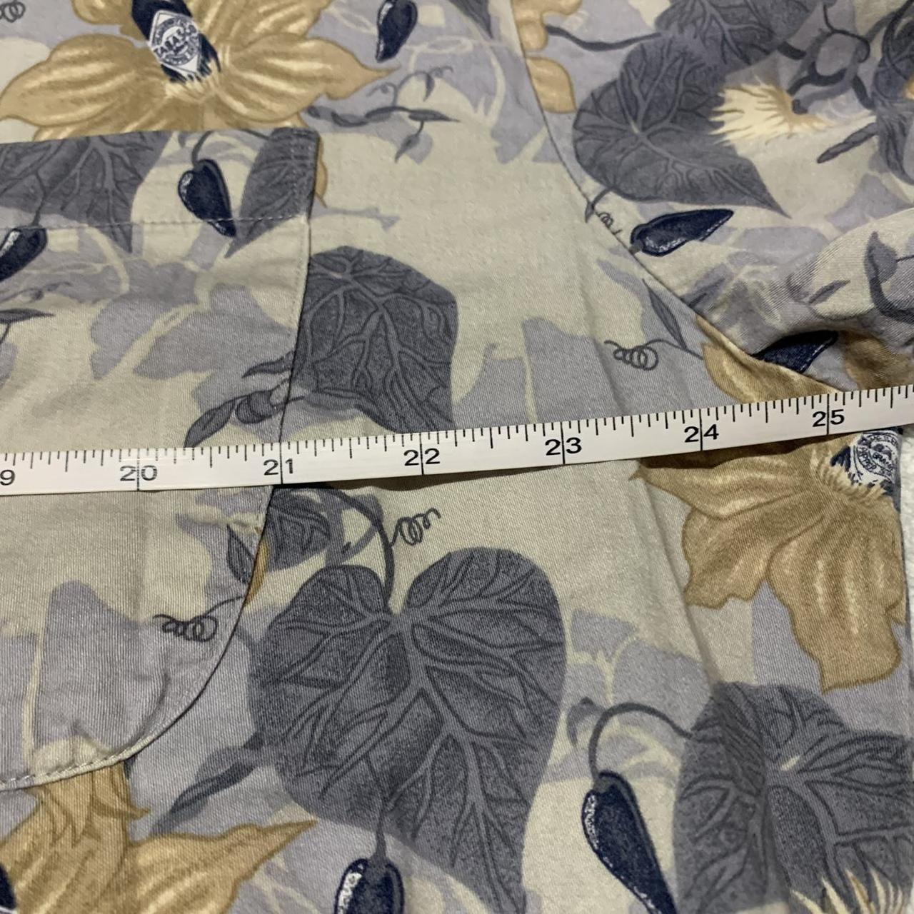 Tabasco Mens XL Hawaiian Button Up Cotton Gray Brown... - Depop