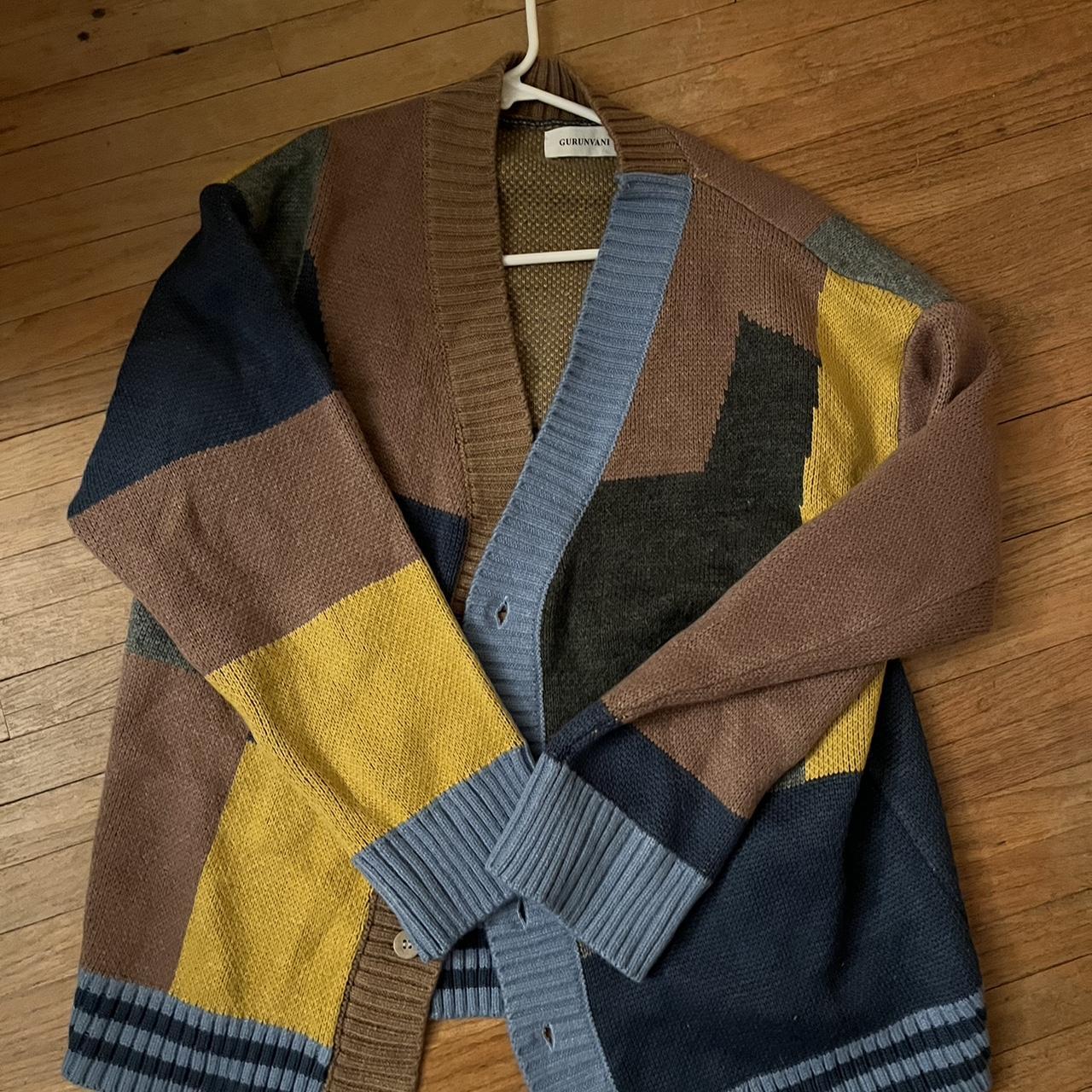 Multi colored cardigan #cardigan - Depop