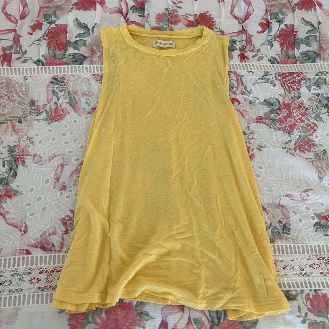 Yellow flowy tank from Nordstrom (Tucker & Tate)... - Depop