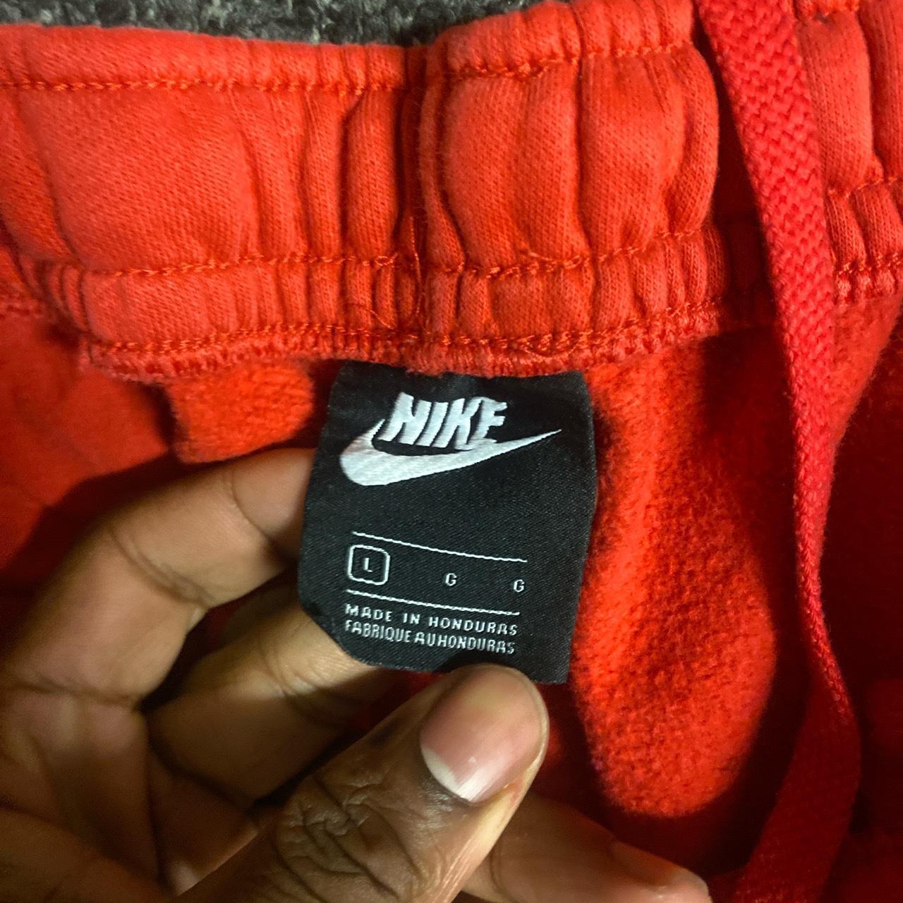 Red Nike Sweats, looks great with jordan 1s,... - Depop