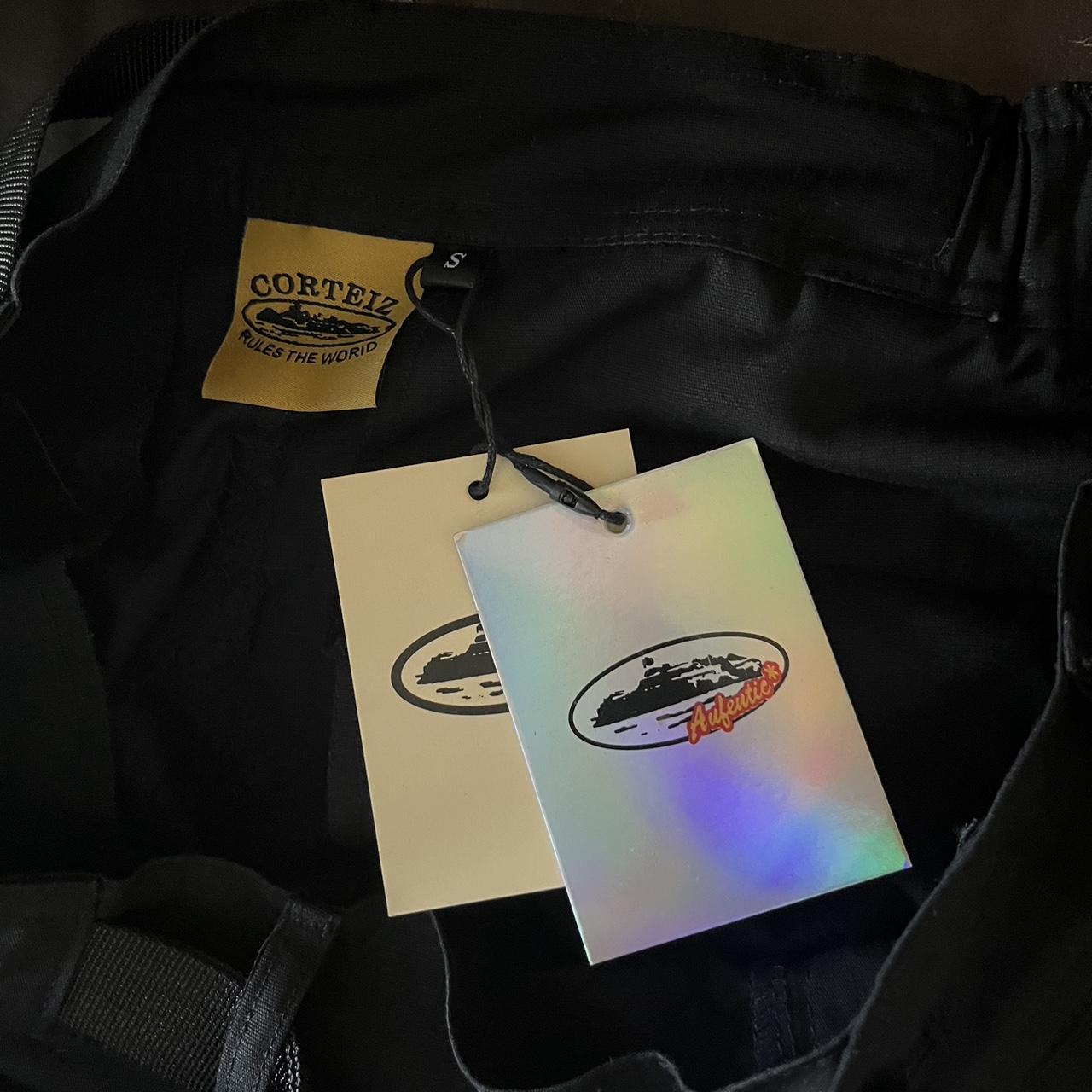 corteiz cargos black - Depop